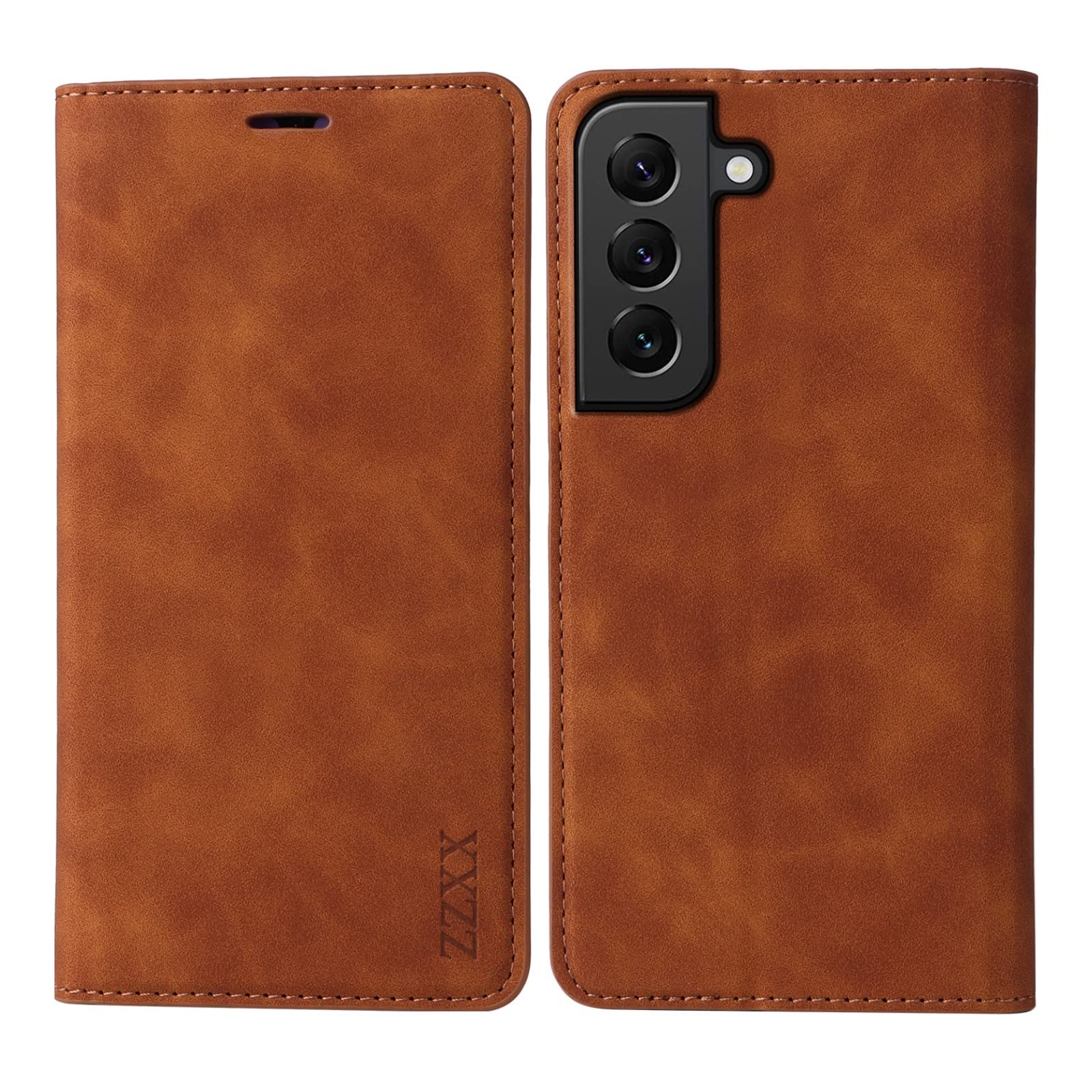 Amazon.com: ZZXX for Samsung Galaxy S22 Case Wallet with [RFID Blocking] Card Slot Photo Fram ...