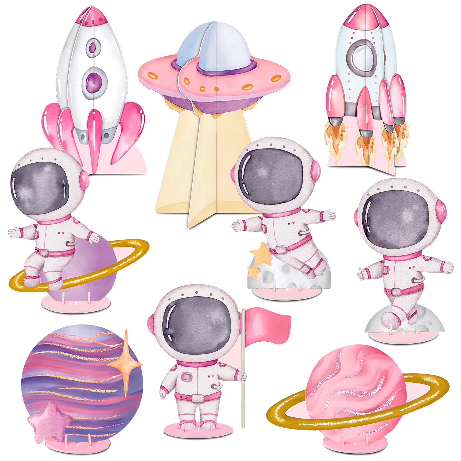 Amazon.com: KARAQY 9 Pcs Outer Space Centerpieces for Tables, Space ...