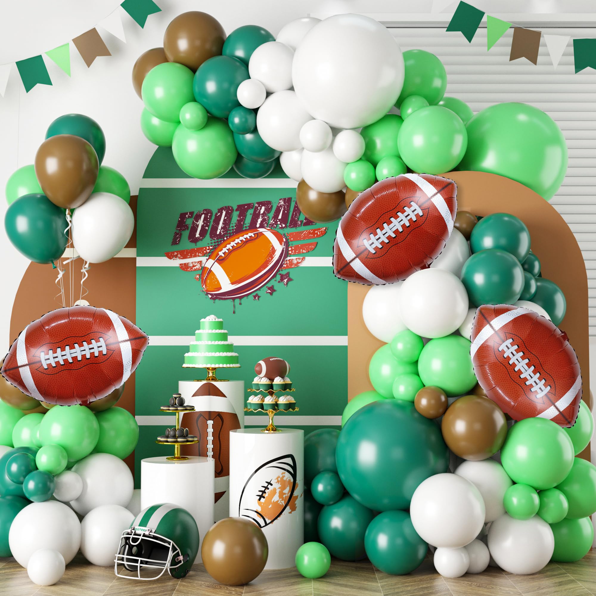 Amazon.com: Football Balloon Arch Garland Kit, Football Party Balloons ...