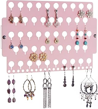Amazon.com: Angelynn's Wall Mounted Earring Holder Organizer Display ...