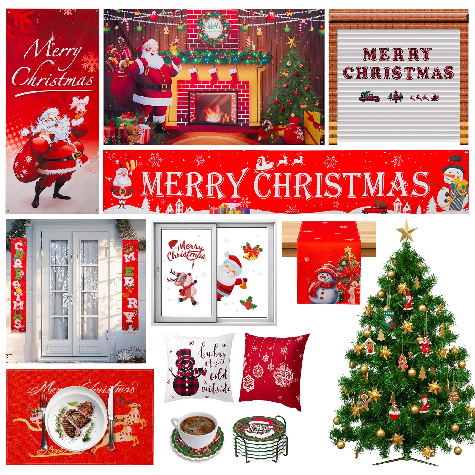 Amazon.com: Christmas Decorations,14 Complete Sets of Christmas Decor ...