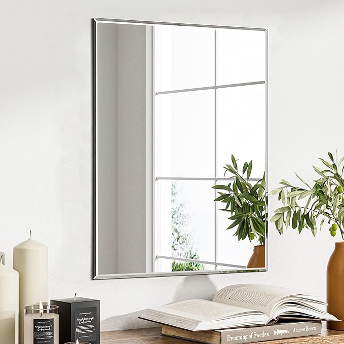 Amazon.com: TBXWLRF Rectangle Frameless Mirror, 12x16 inch Small ...