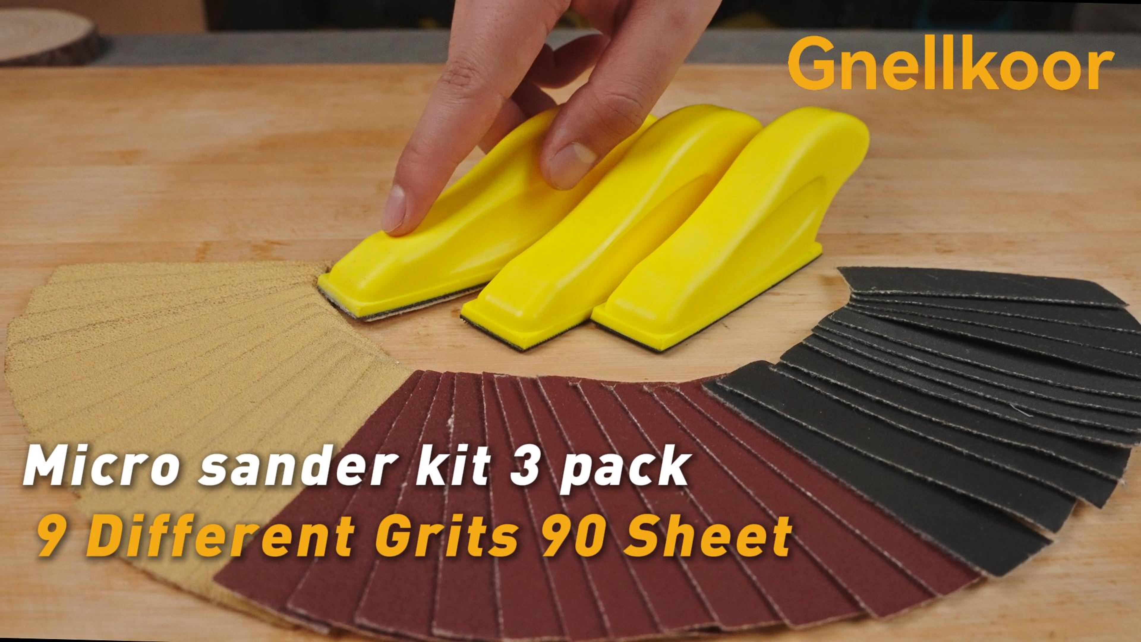Watch 3 Pack Mini Micro Gator Sander with 90 Sheets Sandpaper on Amazon ...