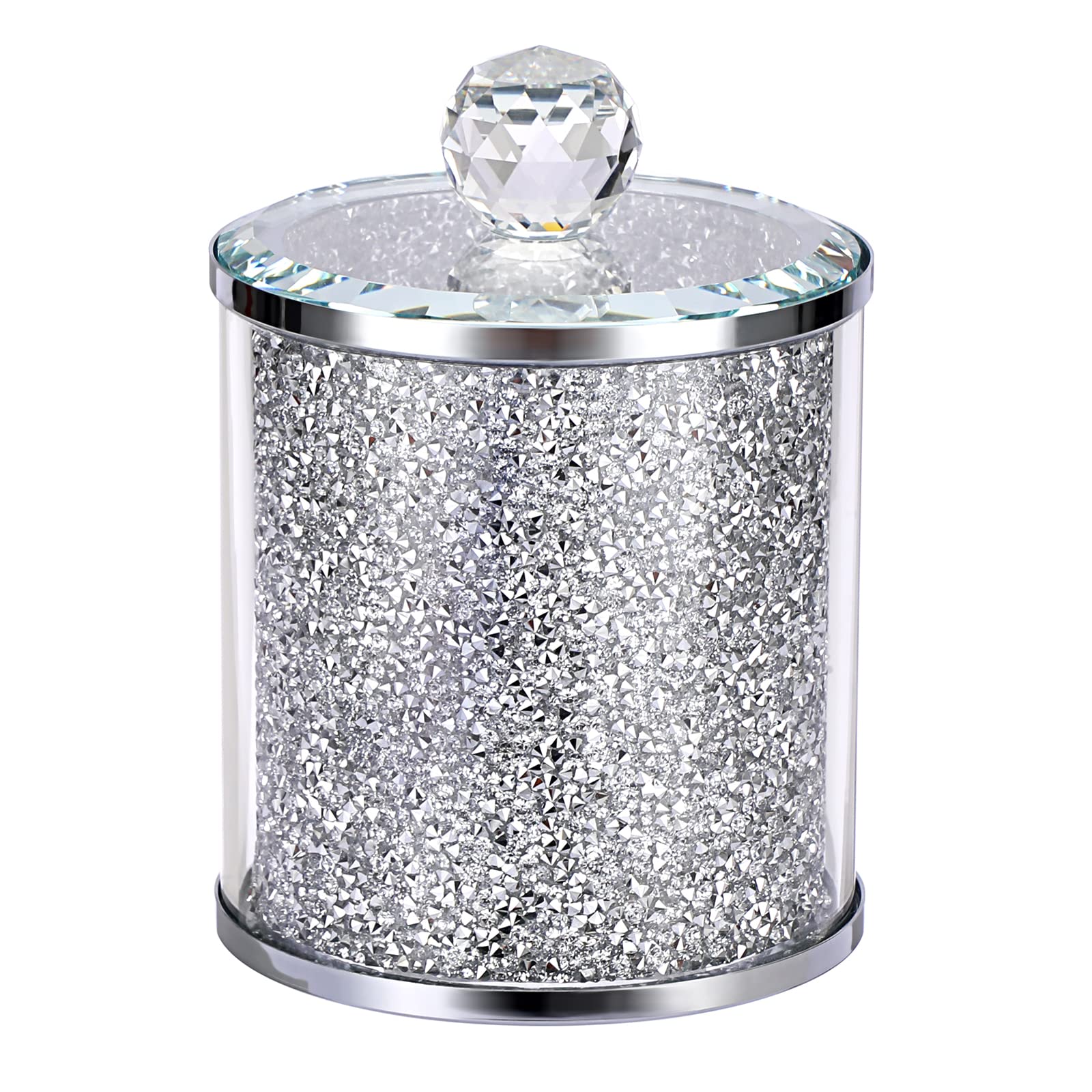 Amazon.com: JUXYES Sparkle Glass Crushed Diamonds Canister for Sugar ...