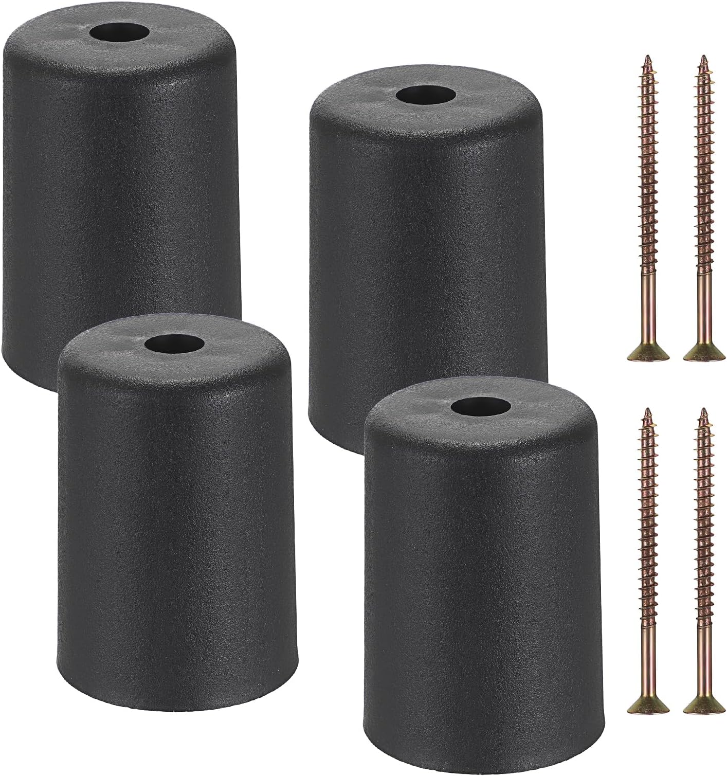 Panexf Furniture Legs Round 4 PCS Black Plastic Chair Feet Protectors Ø ...