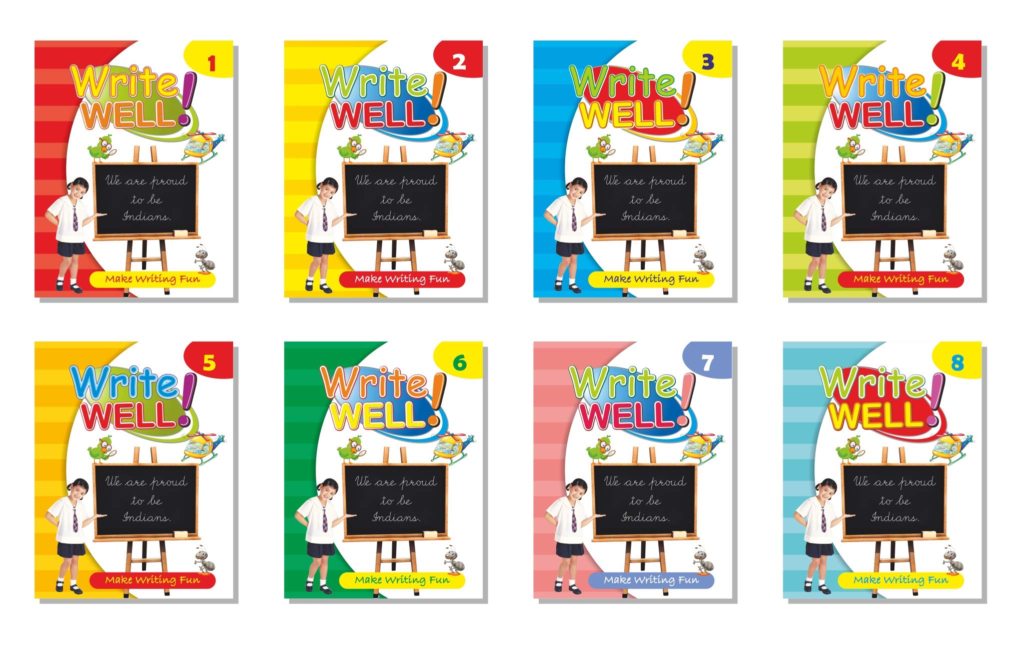 Buy Cursive Writing 8 Books Pack - Capital Letters, Small Letters ...