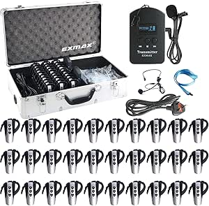 Amazon.com: EXMAX EXD-6824 2.4GHz Hands-free Wireless Tour Guide Audio ...