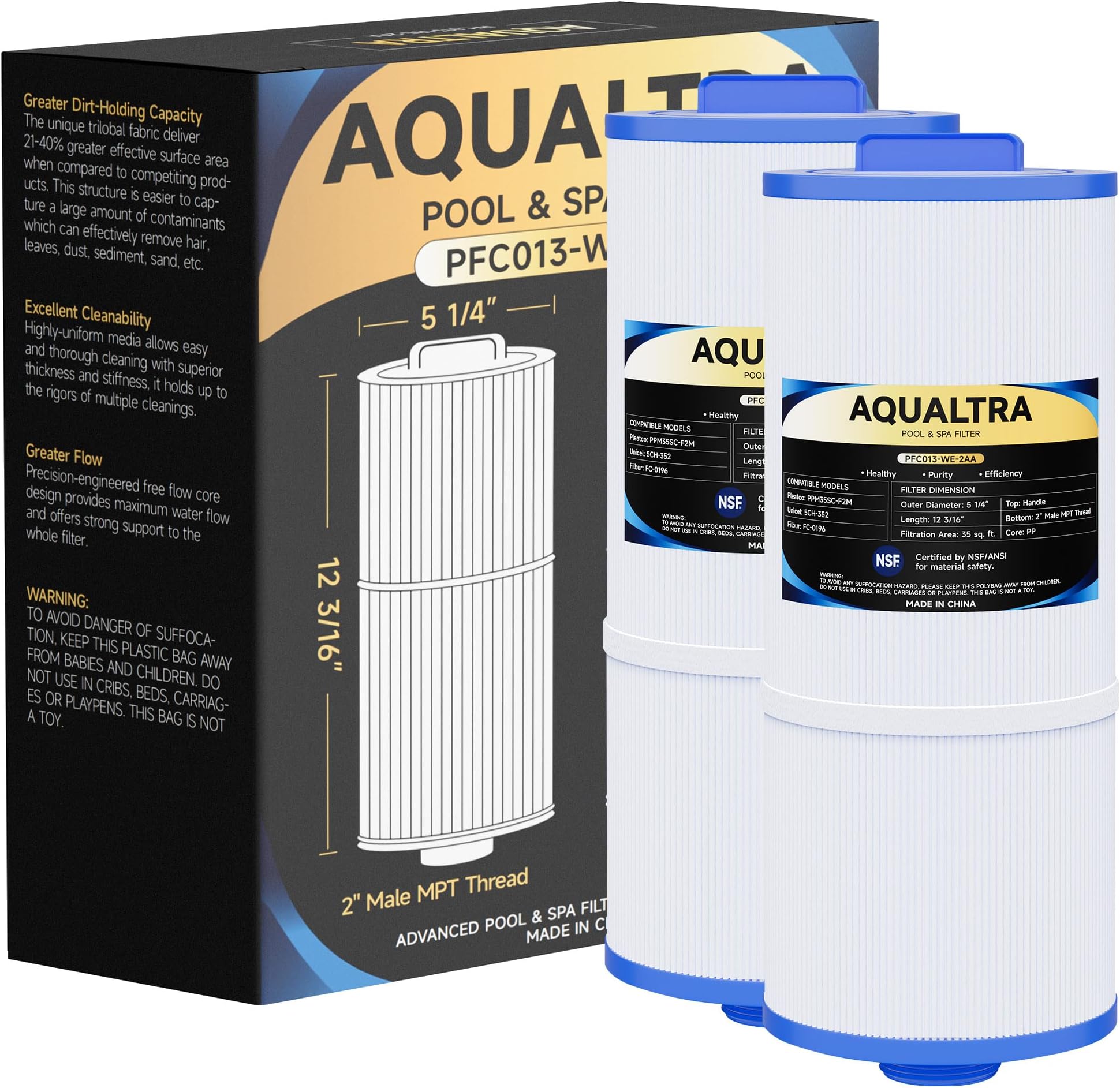 Amazon.com : POOLPURE Spa Filter Replaces for Jacuzzi 6540-723, Unicel ...
