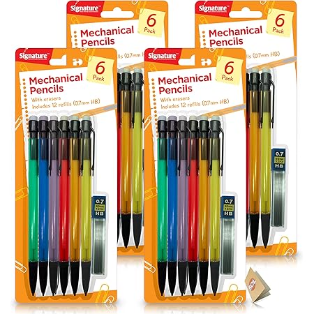 24pk Mechanical Pencil 0.7mm HB | Mechanical Pencils Set With 2 Lead ...