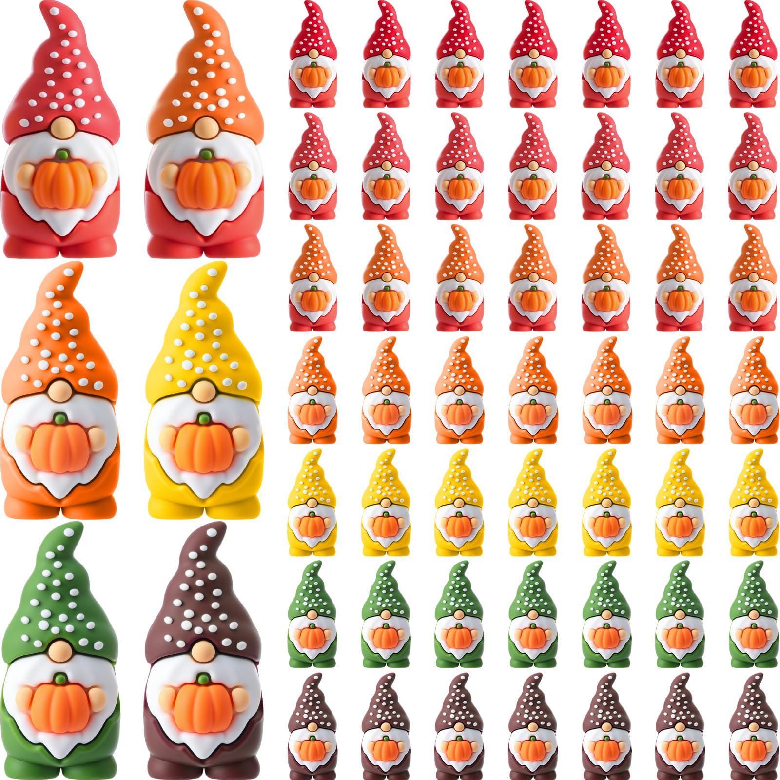 Snapklik.com : 50 Pcs Thanksgiving Pumpkin Gnomes Figures Fall Autumn ...