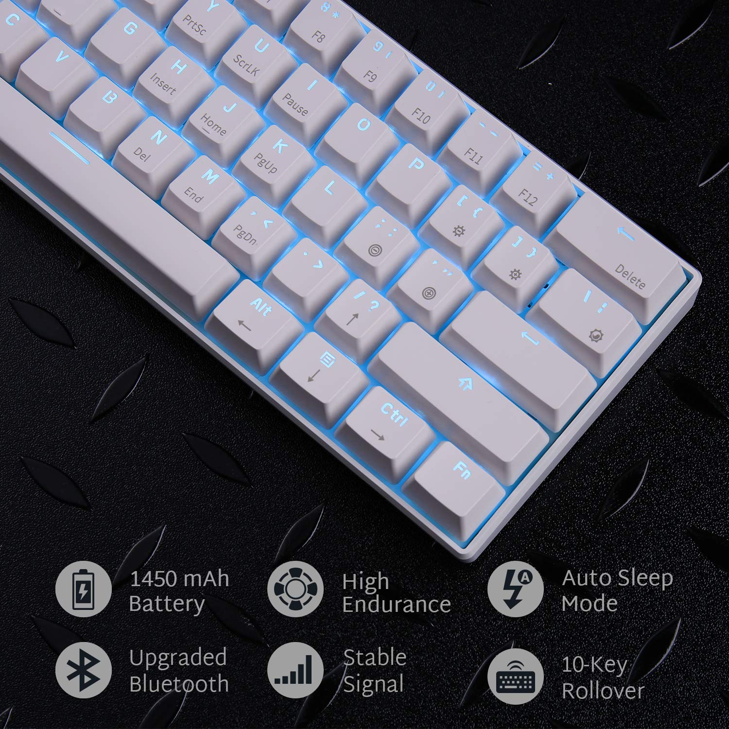 RK ROYAL KLUDGE RK61 Wireless 60% Mechanical Gaming Keyboard, Ultra ...