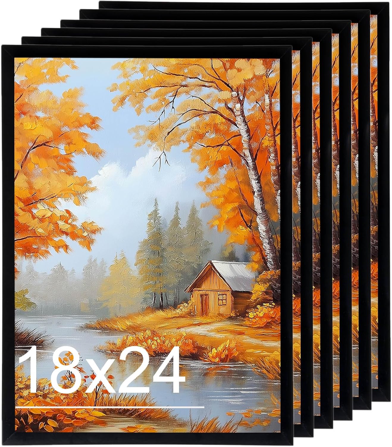 Amazon.com - MYGOGYM 18x24 Poster Frame Black 6 Pack, Large 24 x 18 ...