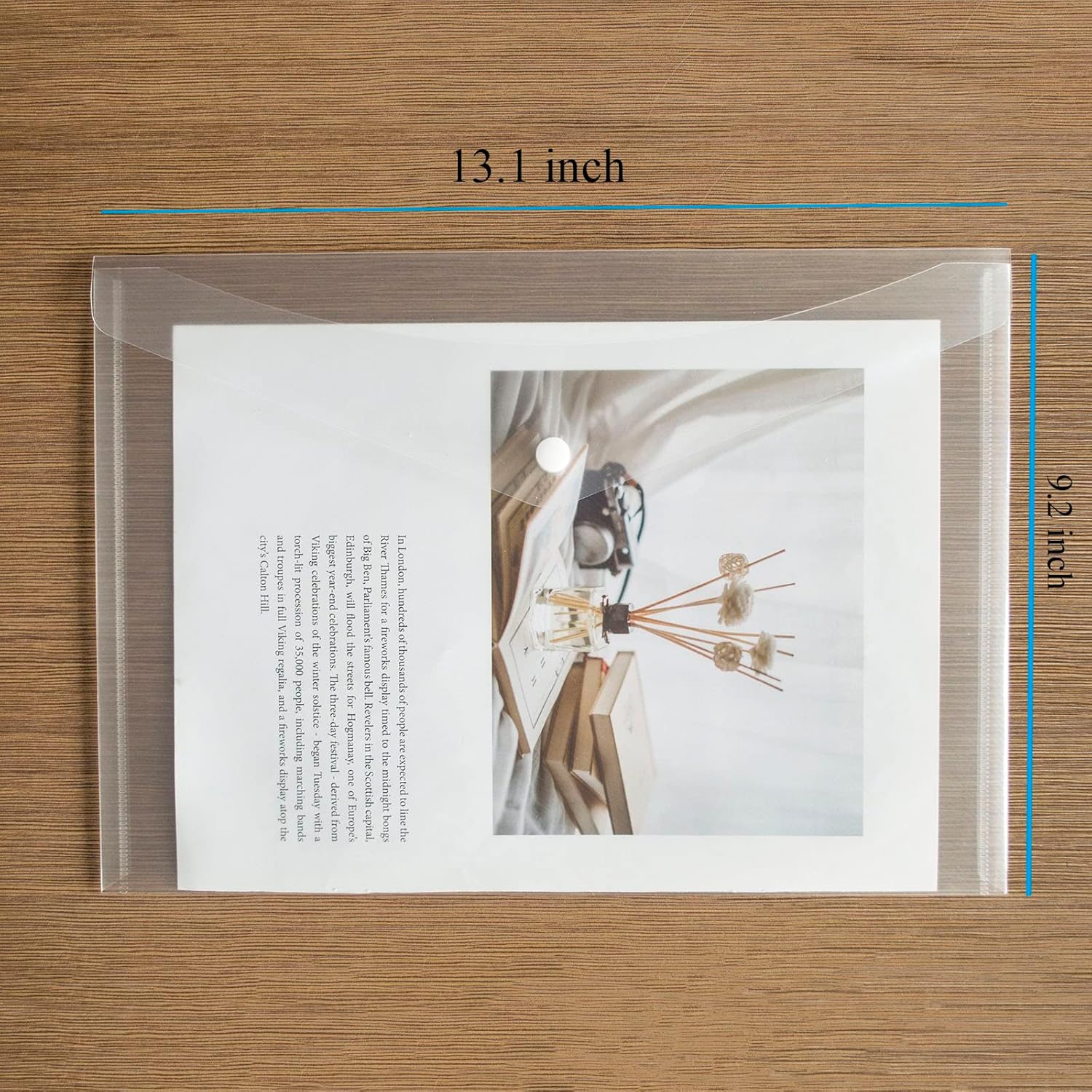 Seashell Paquete de 12 carpetas de plástico transparente con bolsillos ...