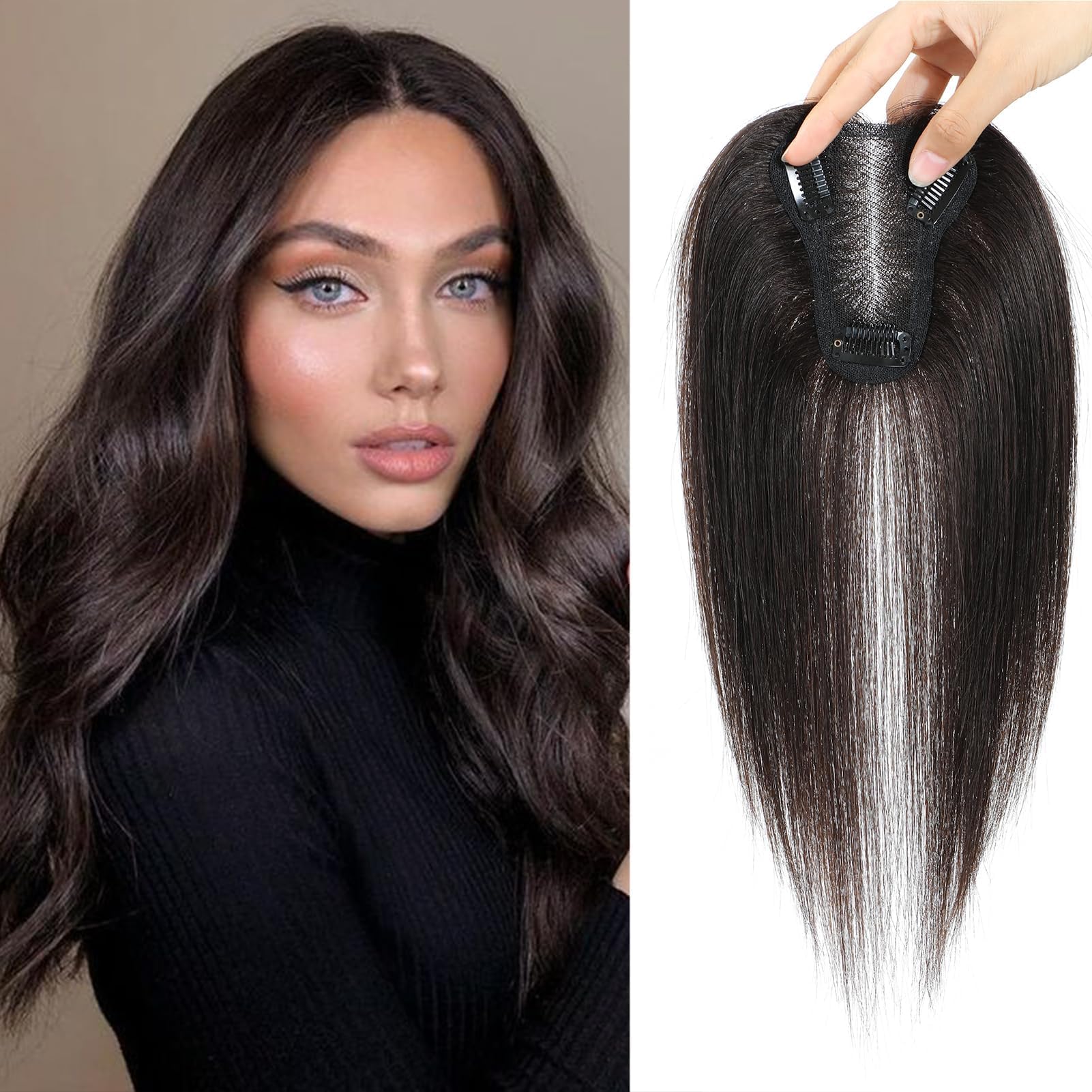 Amazon.com : Hair Toppers for Women Human Hair Toppers Hair Pieces for ...