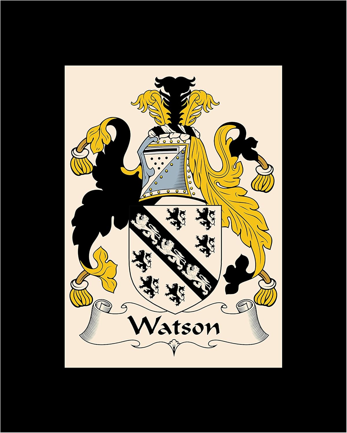 Amazon.com: Carpe Diem Designs Watson Coat of Arms/Watson Family Crest ...