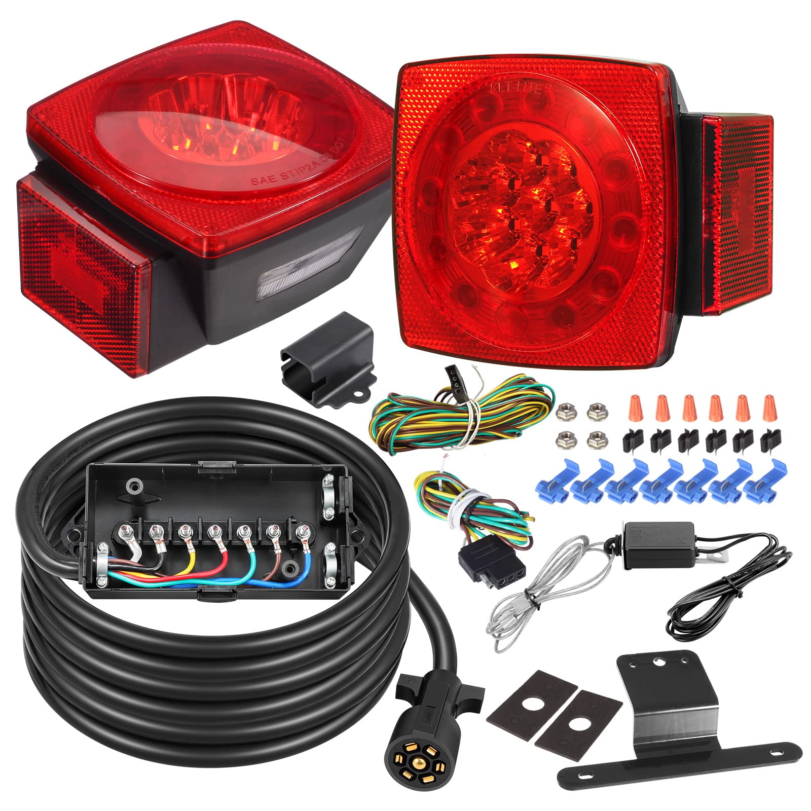 Wiring Tail Light Combo CARROFIX Powered 3 To 2 Wire Trailer Tail
