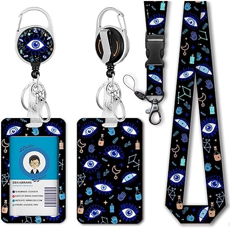 Amazon.com : ID Badge Holder with Breakaway Lanyard, Retractable Badge ...