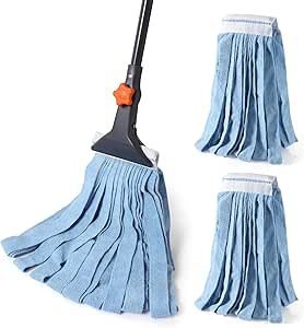Amazon.com: CLEANHOME Industrial String Wet Mops for Floor Cleaning with 3 Mop Heads, Heavy Duty ...