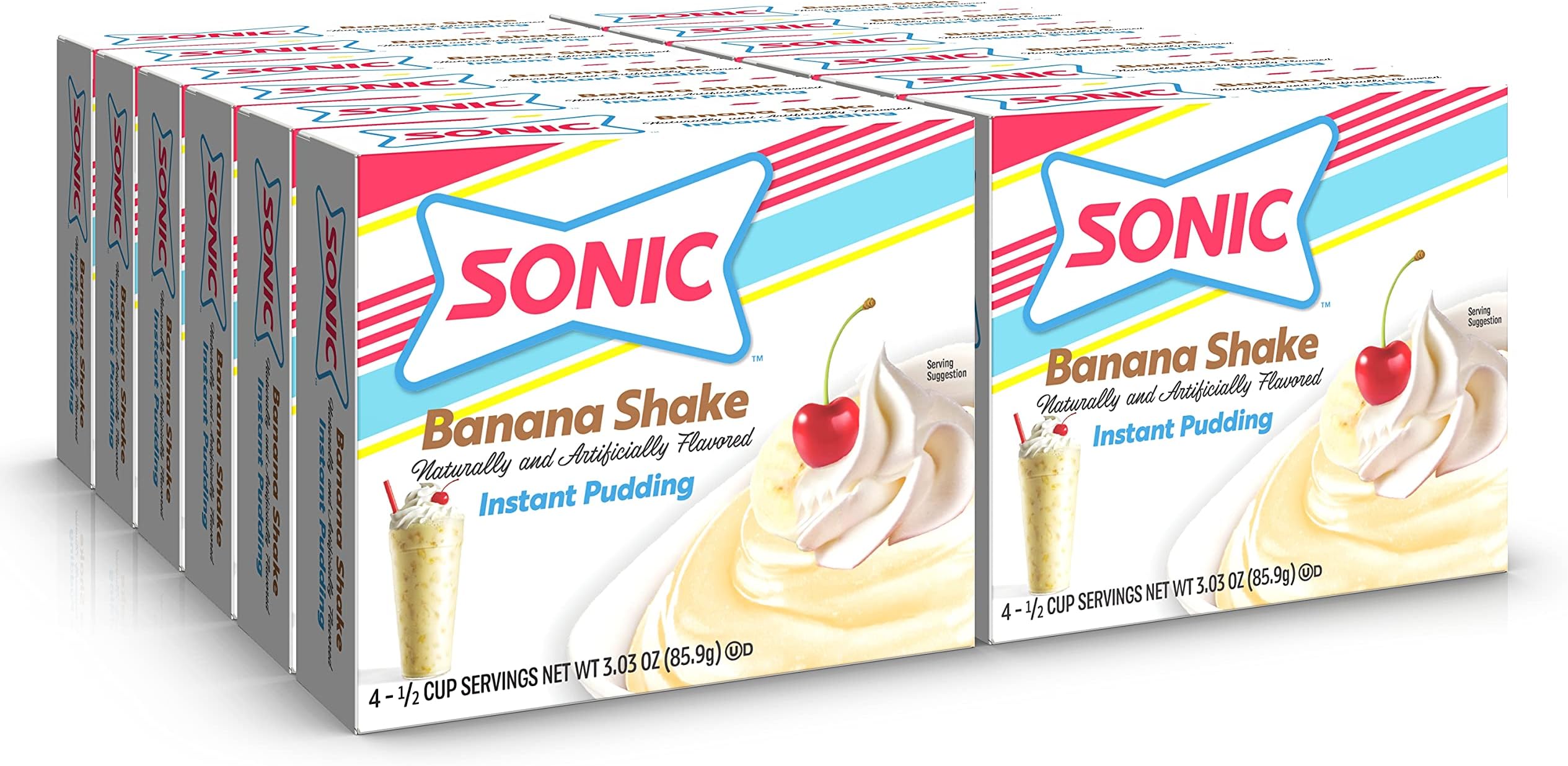 Amazon.com : Sonic Banana Shake Instant Pudding Dessert Mix with Iconic ...