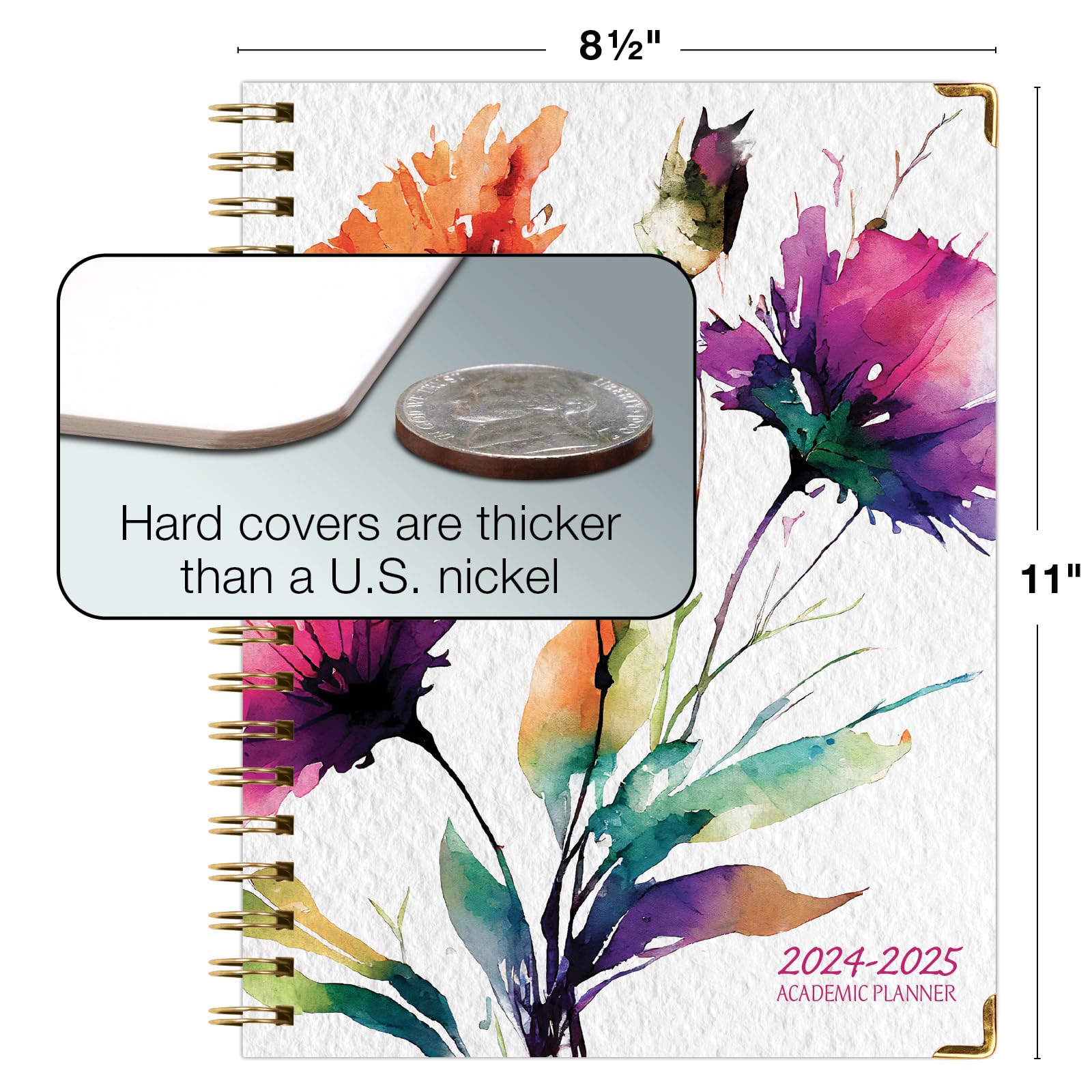 Hardcover Weekly Planner HARDCOVER Academic Year 2025-2026 Planner - 8 ...