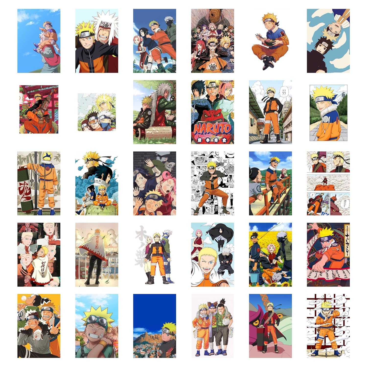 Naruto Collection Posters | Naruto Posters | Set of 30 | 4x6 inch each ...