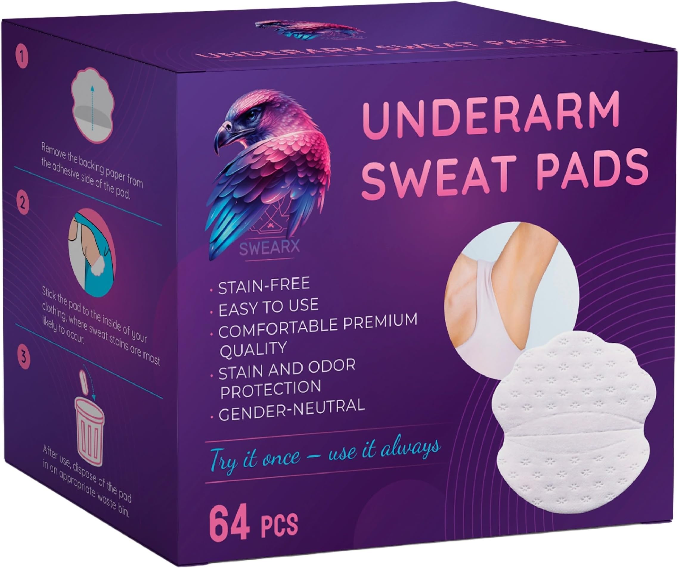 Amazon.com : Underarm Sweat Pads - OTTOLIVES PREMIUM QUALITY Fight ...