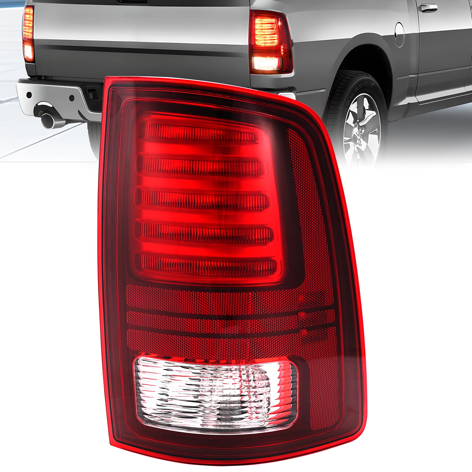 Amazon.com: SHINEHONE LED Tail Light Assembly Compatible With Ram 1500 ...