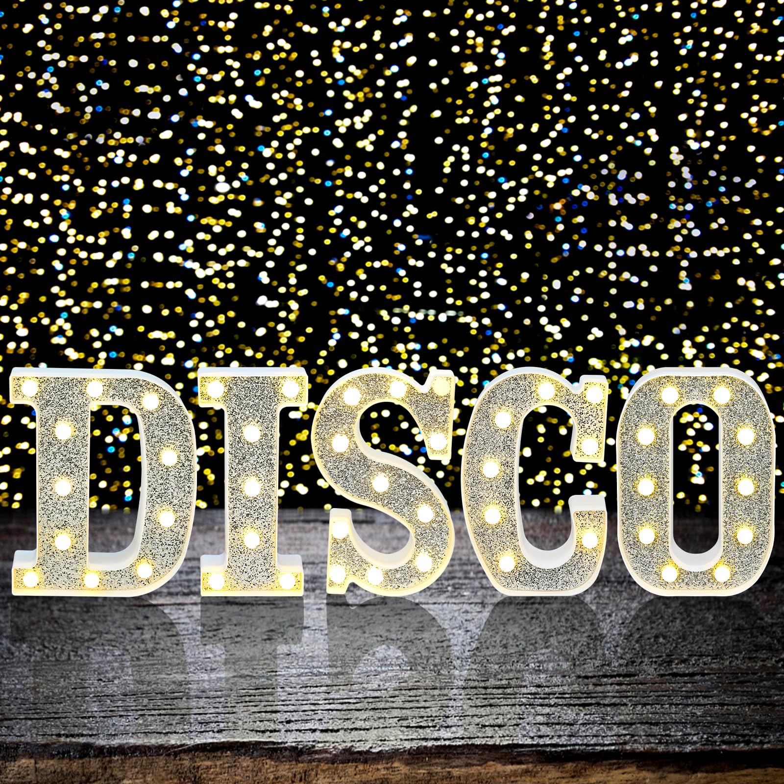 Amazon.com: Yoiemivy LED Marquee Letters Light, Disco Party Decorations ...