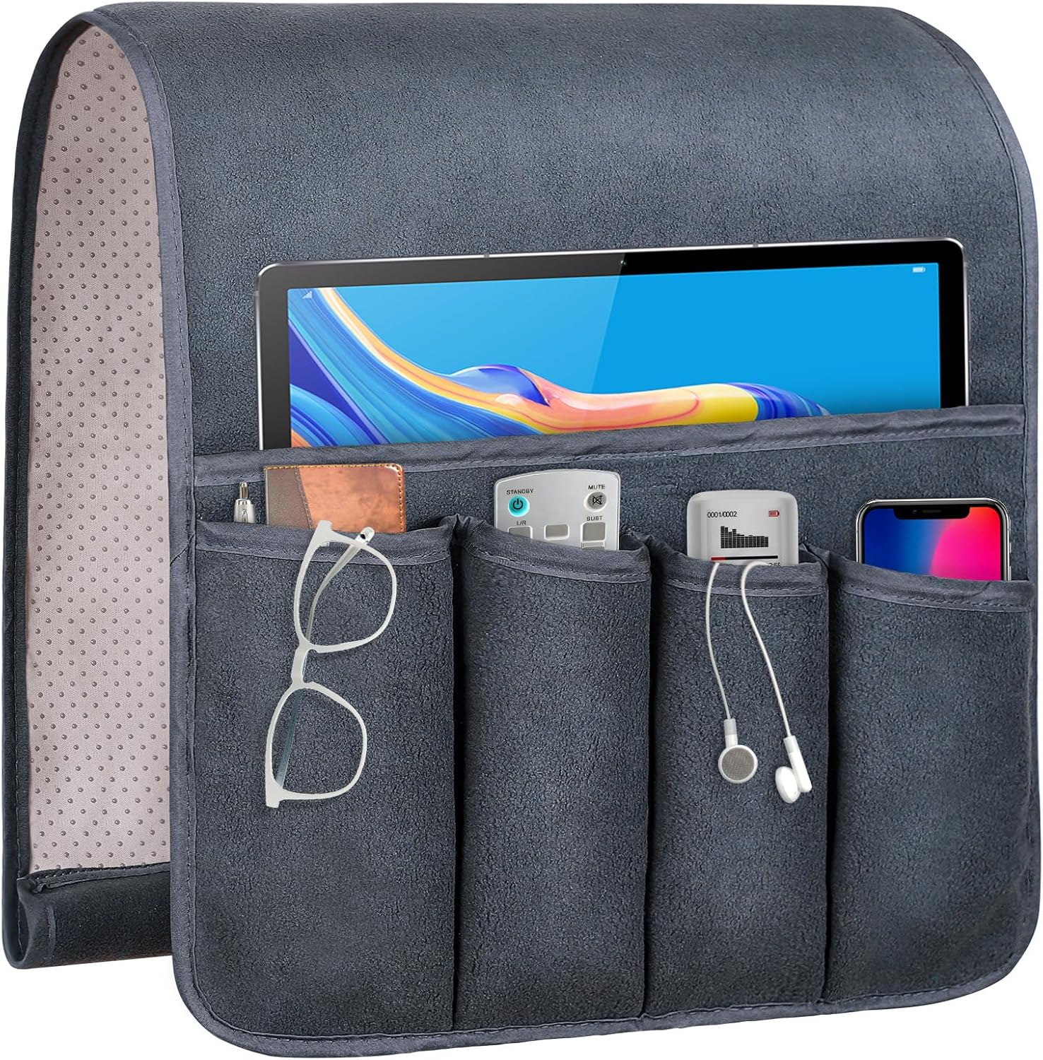 Amazon.com: WETRBWEH Couch Armrest Remote Control Holder, Polar Fleece ...