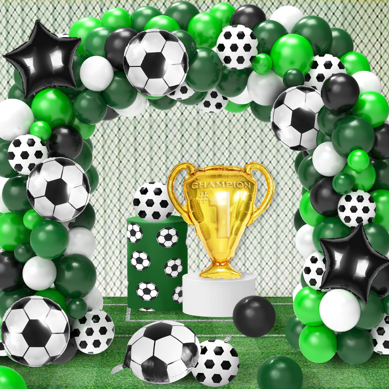 Amazon.com: Soccer Party Decorations, 113Pcs Soccer Party Balloon ...