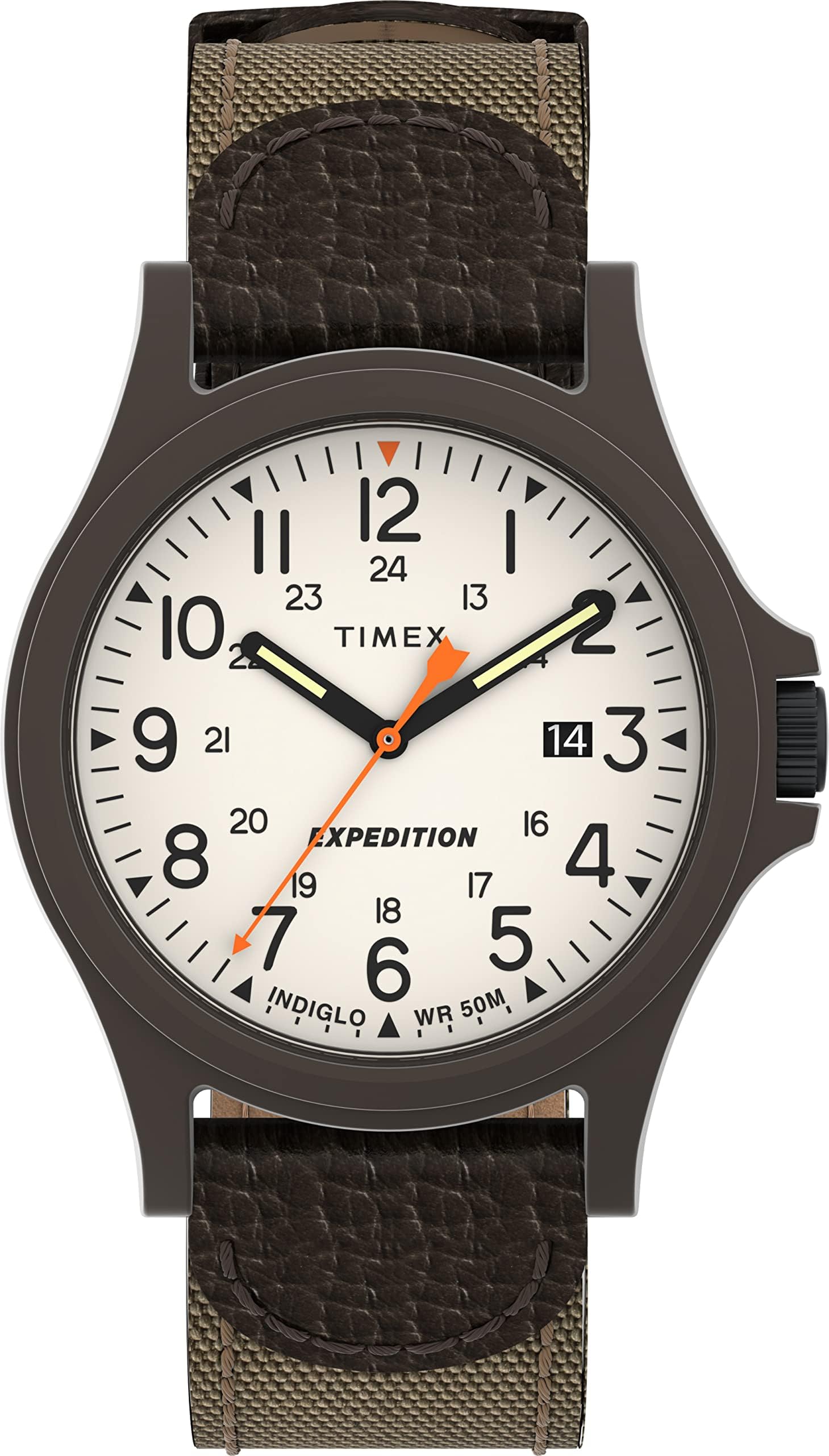 Timex Expedition Acadia Men's 40mm Leather Strap Watch TW4B23700: Buy ...
