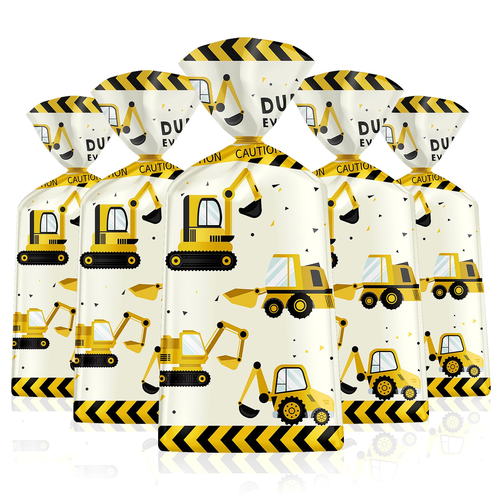 Amazon.com: 50 Pack Construction Party Favor Bags - Construction Theme ...