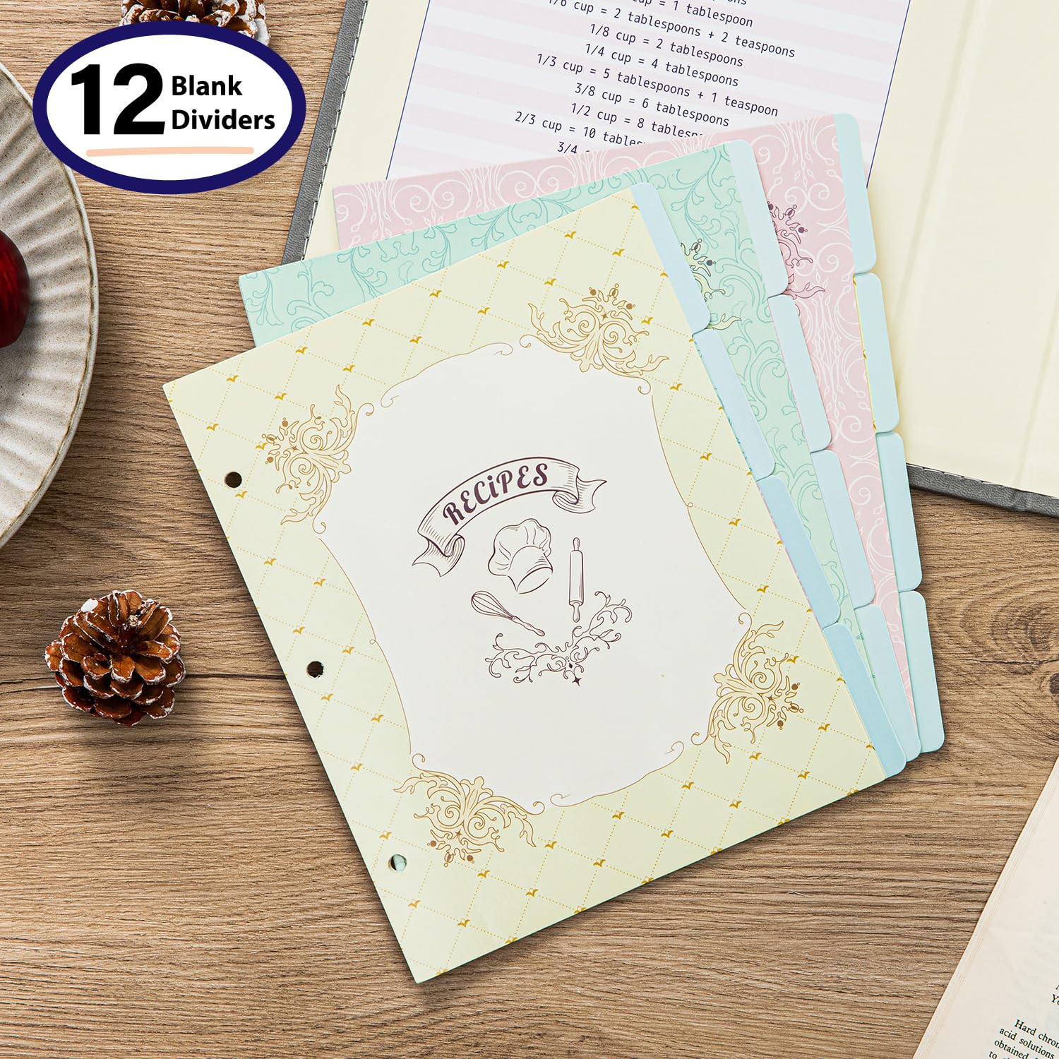 COFICE Recipe Binder Book to Write in Your Own Recipes with Plastic ...