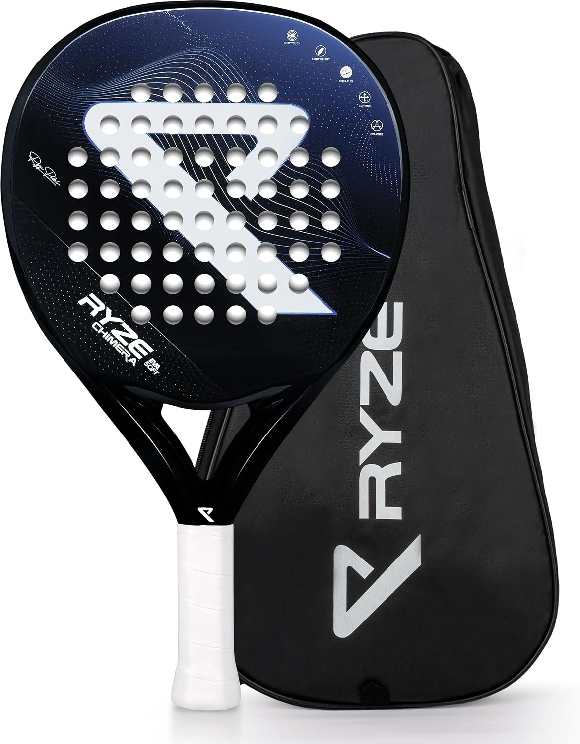 RYZE Chimera Padel Racket - Carbon Fiber Paddle Racket for Adults - Max ...