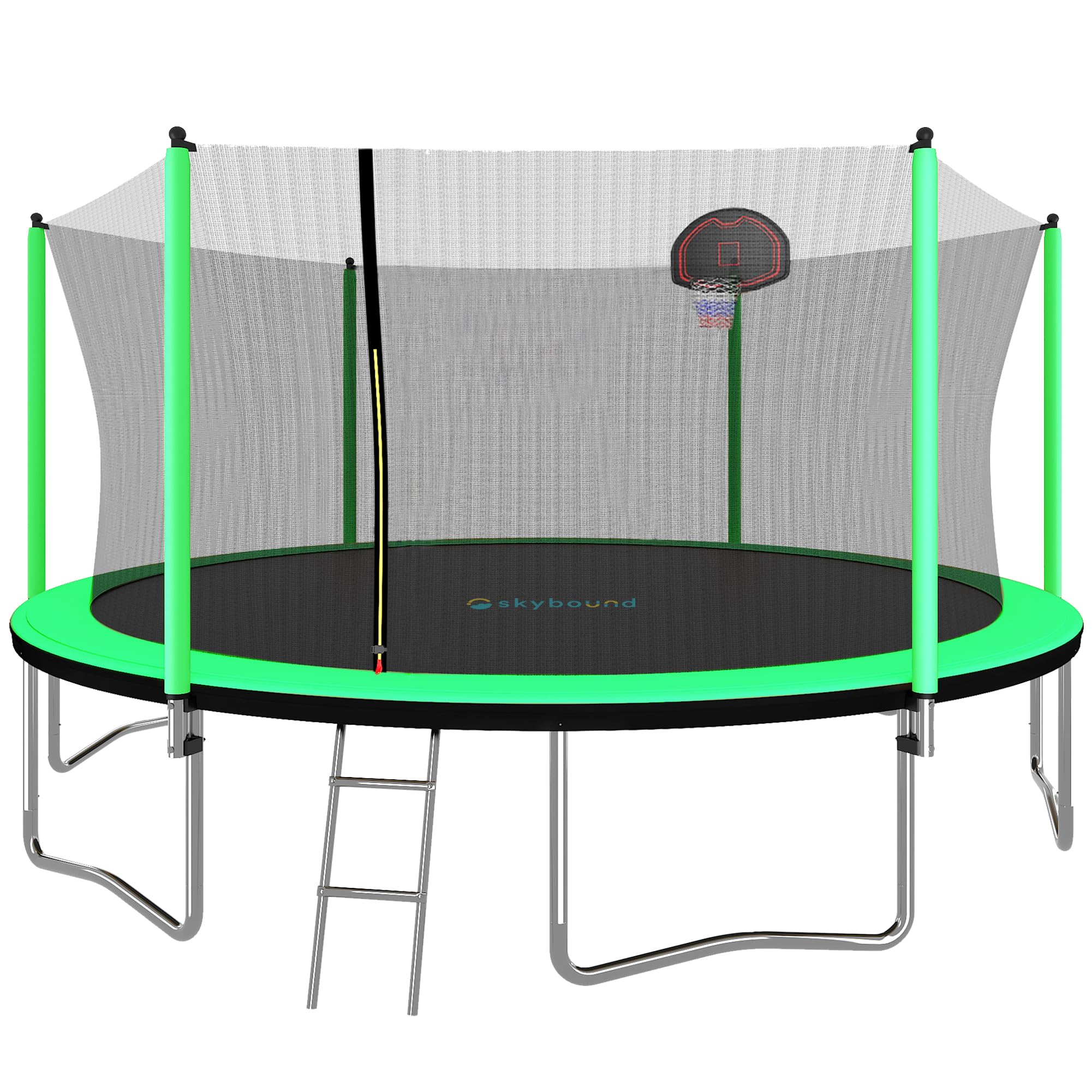 SkyBound Trampoline with Safety Padded Poles - 10ft 12ft 14ft 15ft 16ft ...