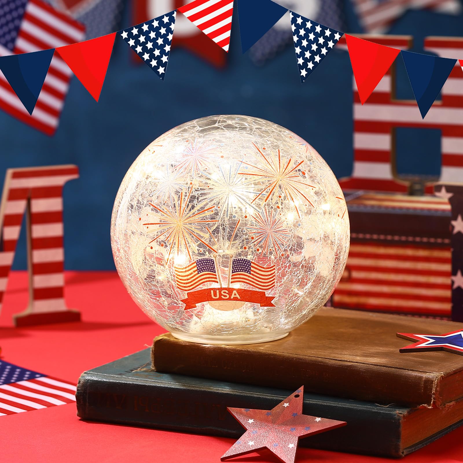American Flag Night Light USA Flag Mini Light Set