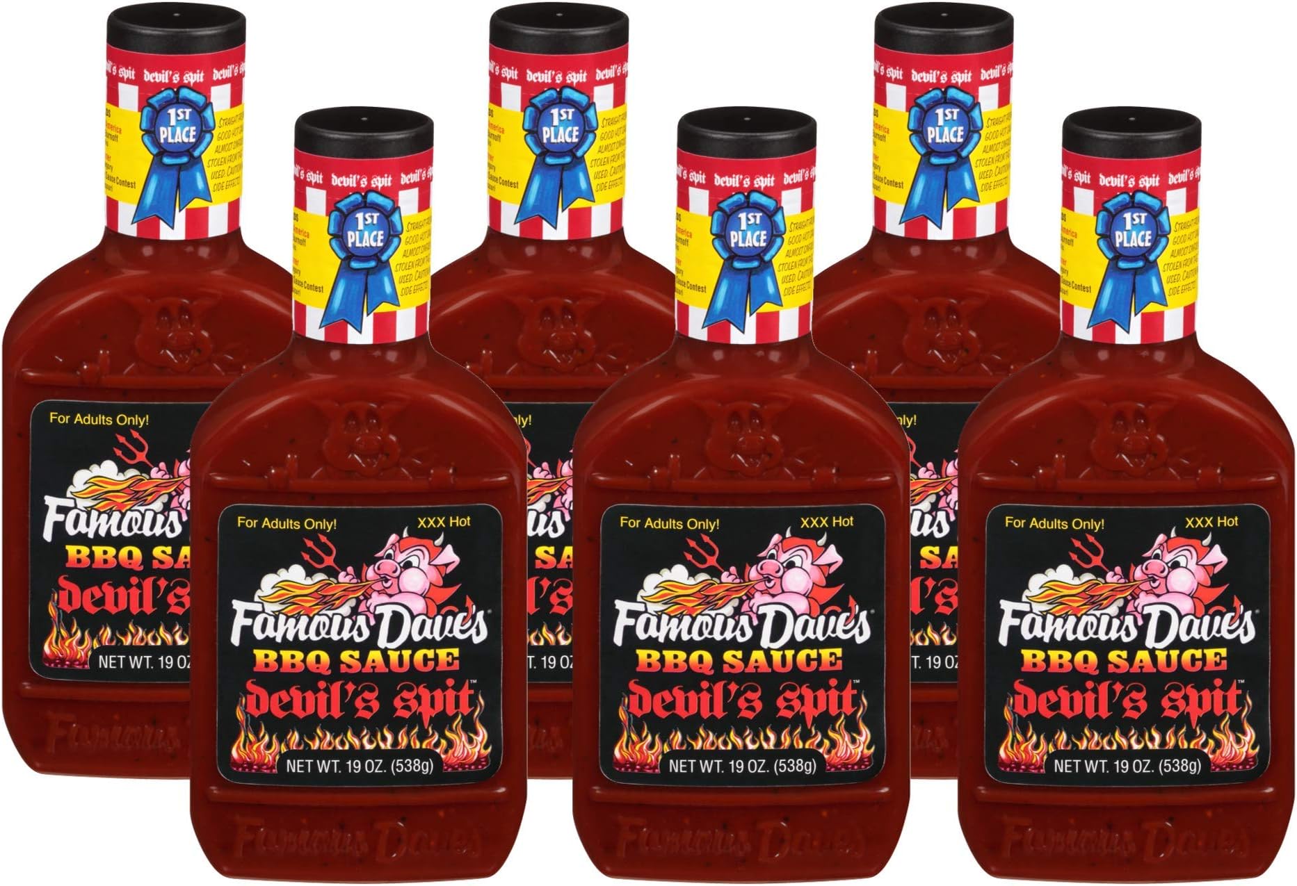 Amazon.com : Famous Dave's BBQ Sauce, Devil's Spit,1.19 Pound (Pack of ...