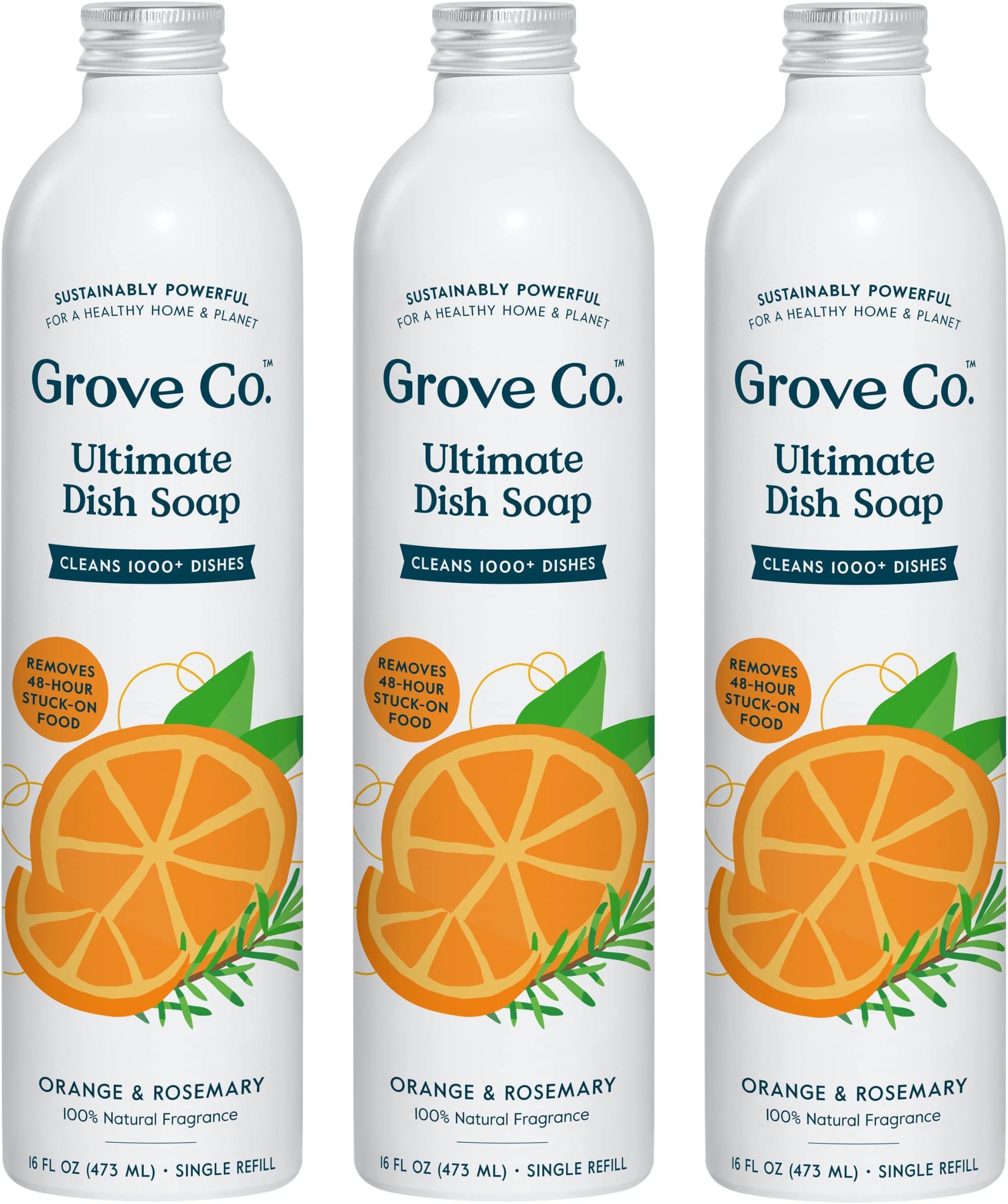 Amazon.com : Grove Co. Ultimate Dish Soap Refills, Orange & Rosemary (3 ...
