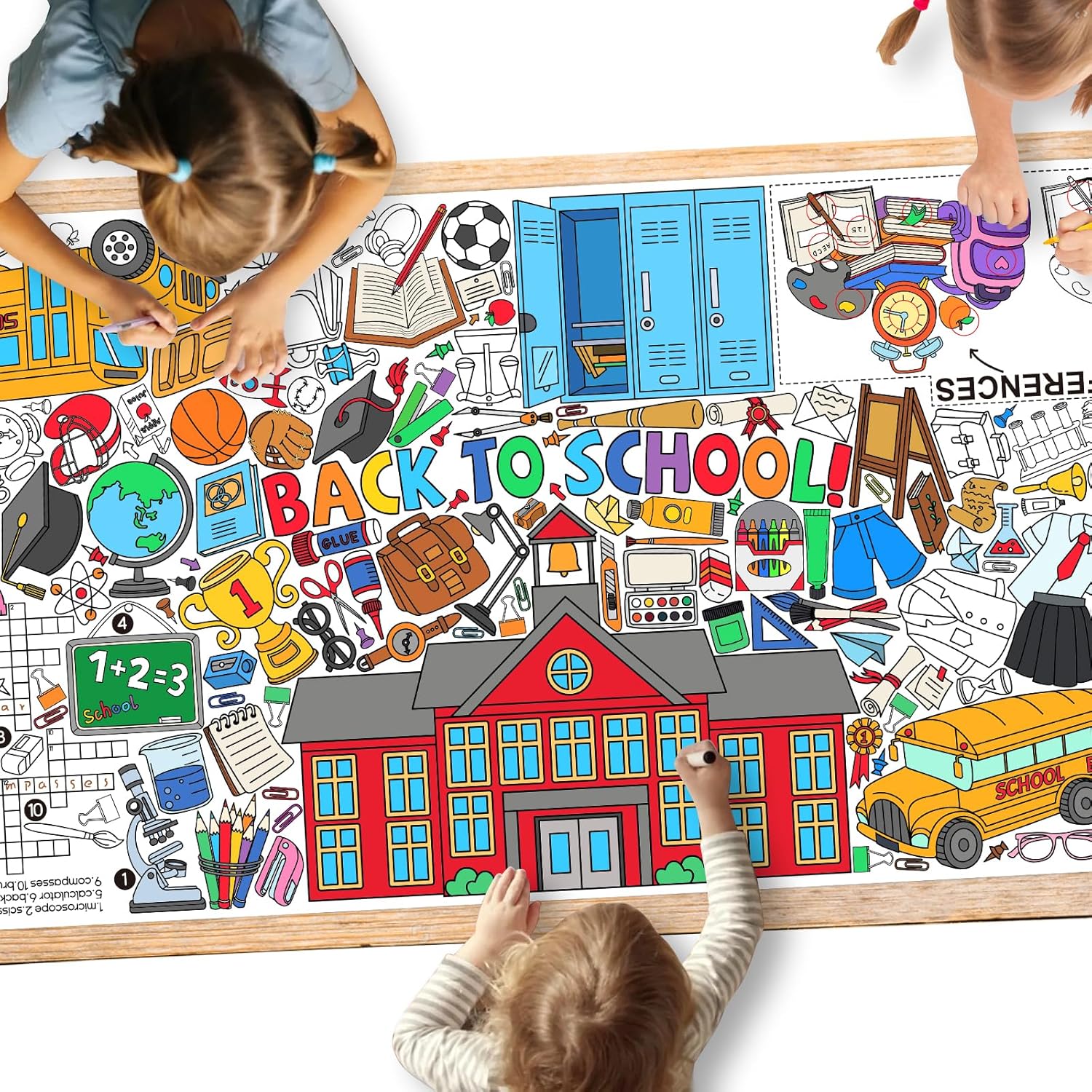 Amazon.com: Back to School Party Giant Coloring Poster - 31.5X 72 ...