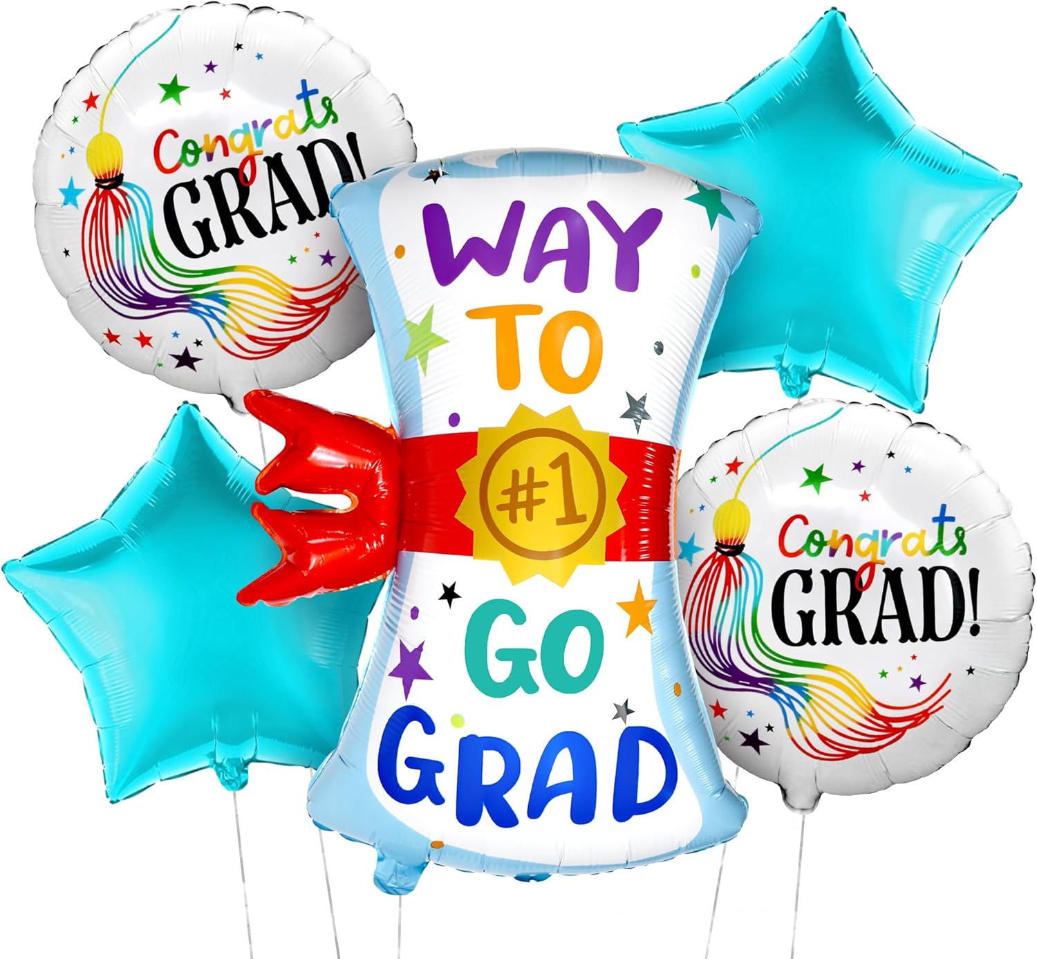 Amazon.com: KatchOn, Kindergarten Graduation Balloons - Pack 5 | Big 26 ...