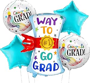Amazon.com: KatchOn, Kindergarten Graduation Balloons - Pack 5 | Big 26 inch, Grad Certificate ...