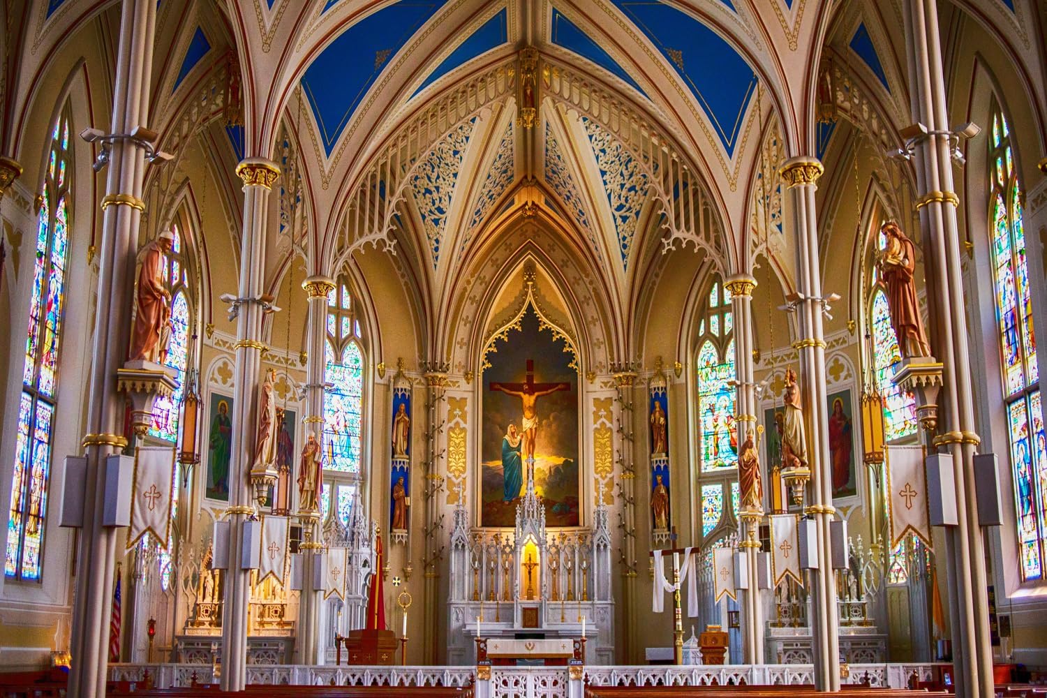 Amazon.com : Fmarui Saint Mary’s Cathedral Backdrop, Catholic Church ...