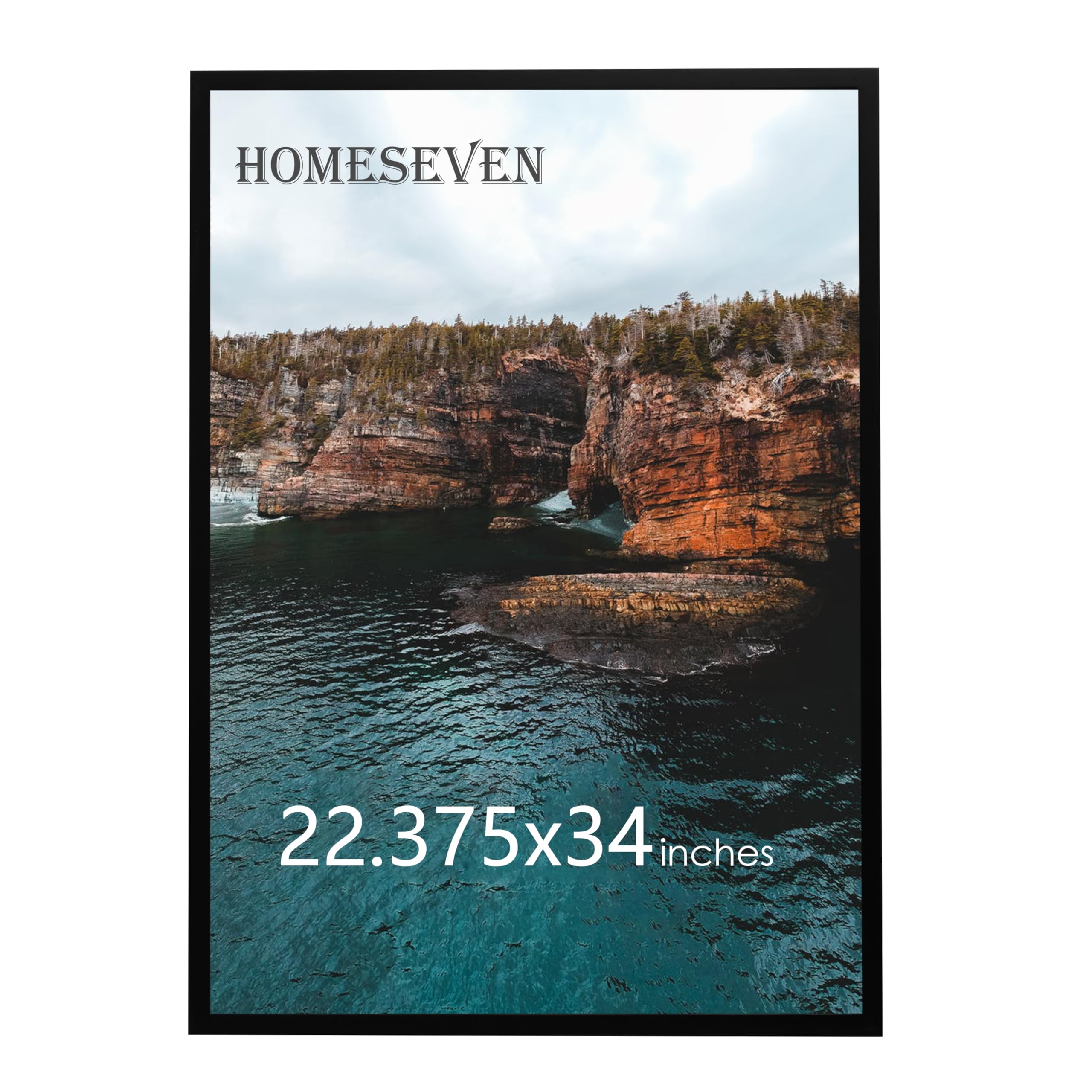 Amazon.com - HOMESEVEN 22.37x34 Poster Frame, 22.37x34 Picture Frame Solid Wood Poster Frame ...