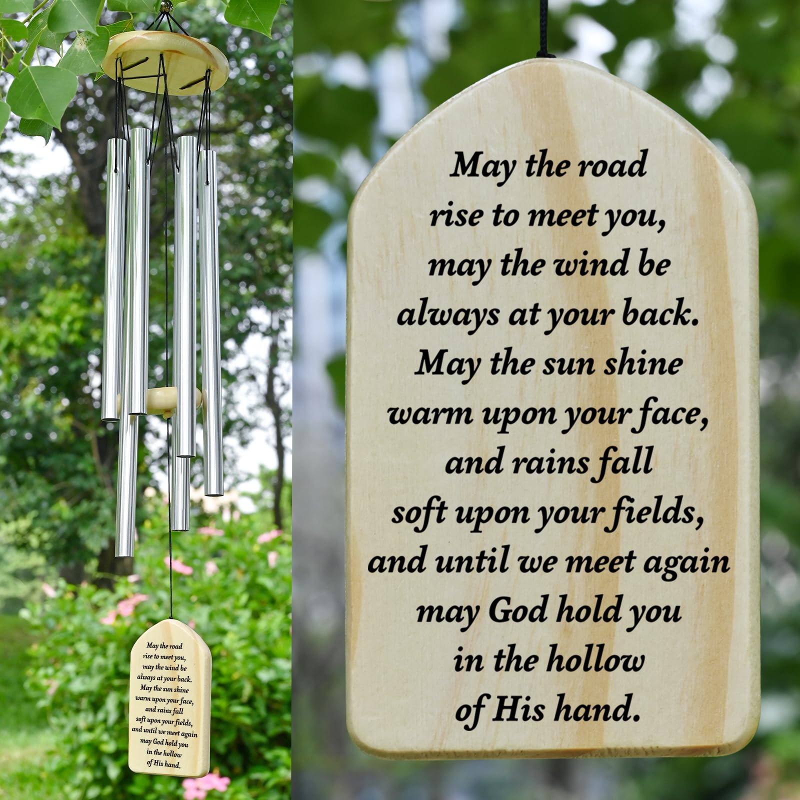 Snapklik.com : Irish Blessing Wind Chimes, Celtic Cross, May The Road ...