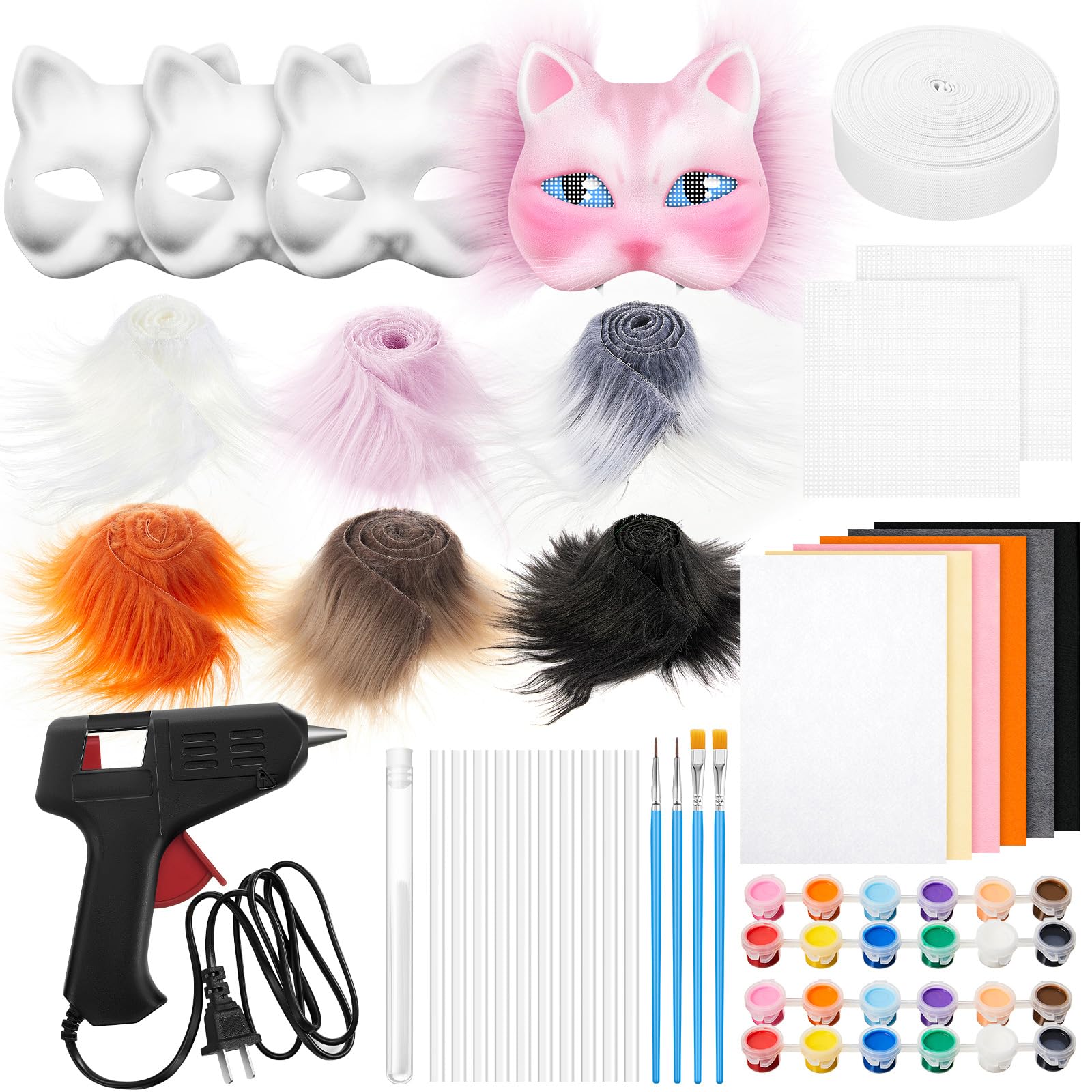 Amazon.com: Seenelling 33 Pcs Therian DIY Mask Kit for Beginners ...