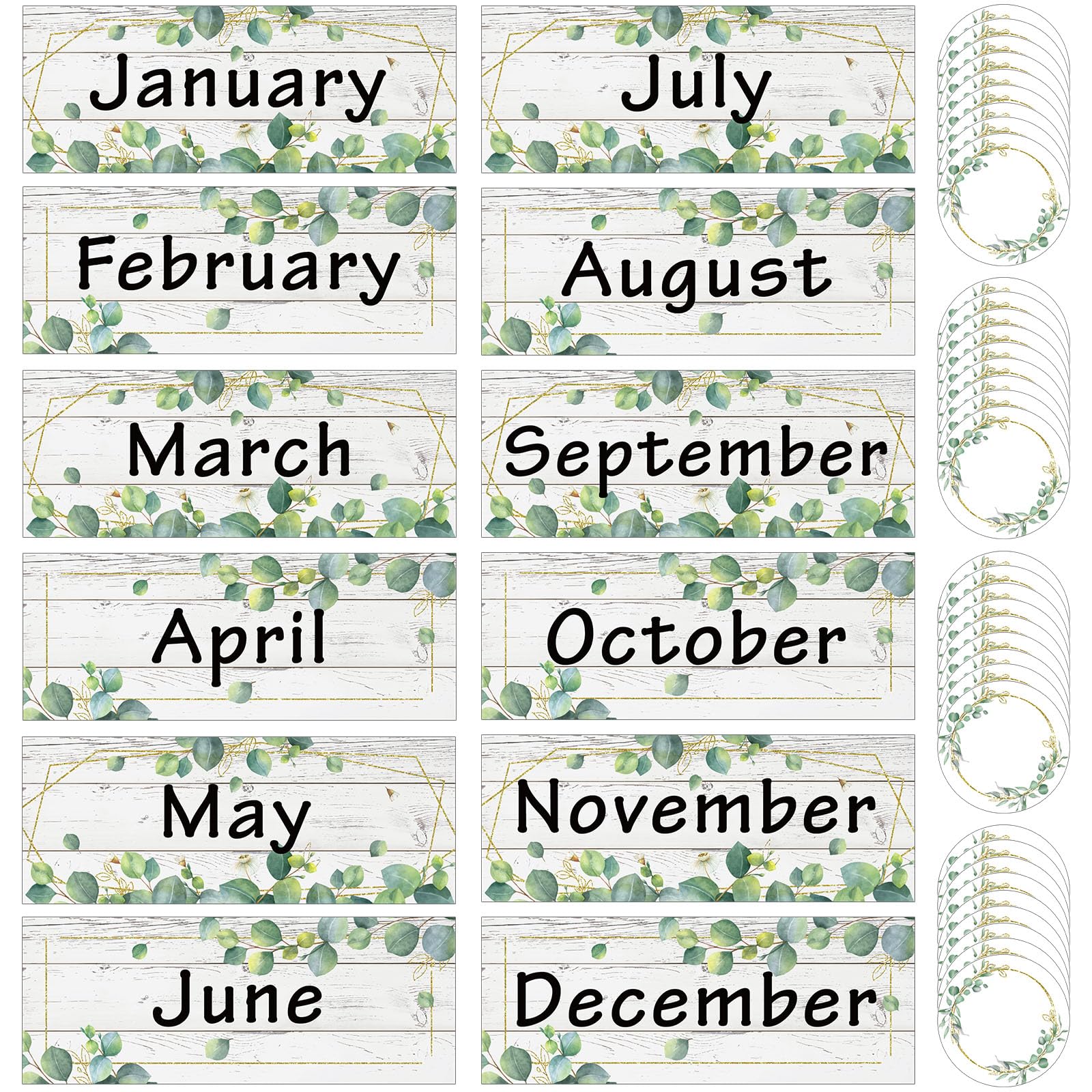 Amazon.com : Zonon 48 Pieces Holiday Monthly Headliners Set 12 Months ...