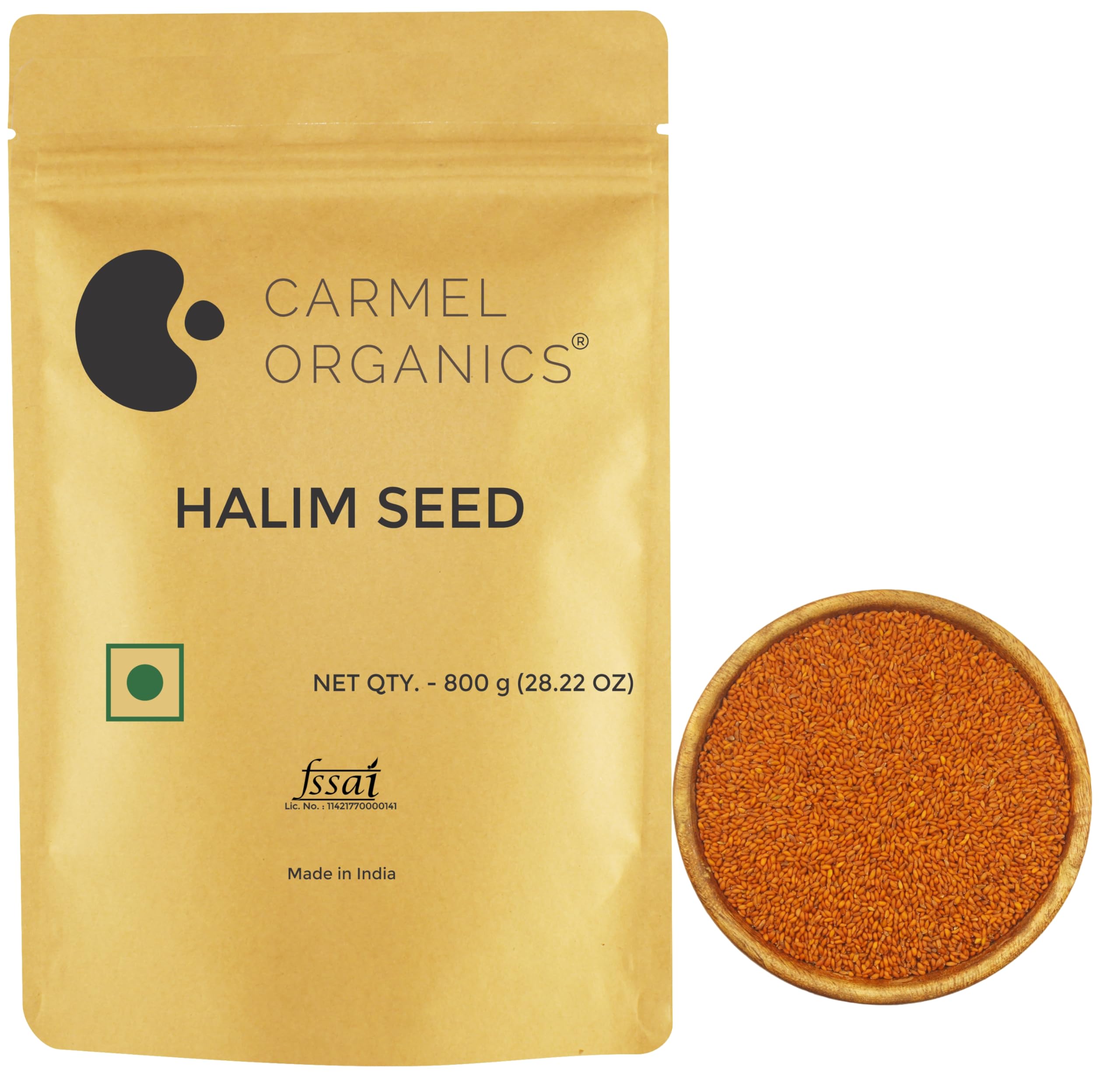 CARMEL ORGANICS Halim Seeds 800 Grams (Pack of 1) | Garden Cress Seeds ...