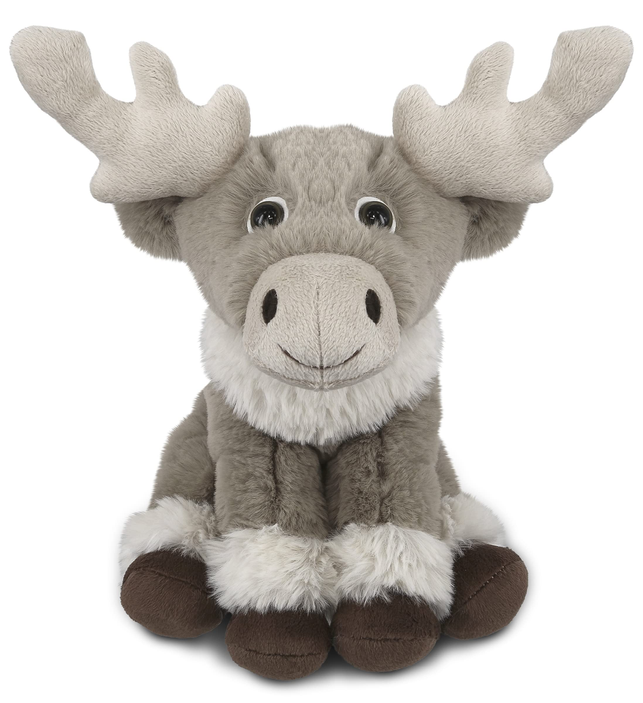 Amazon.com: DolliBu Plush Reindeer Stuffed Animal - Soft Huggable Squat ...