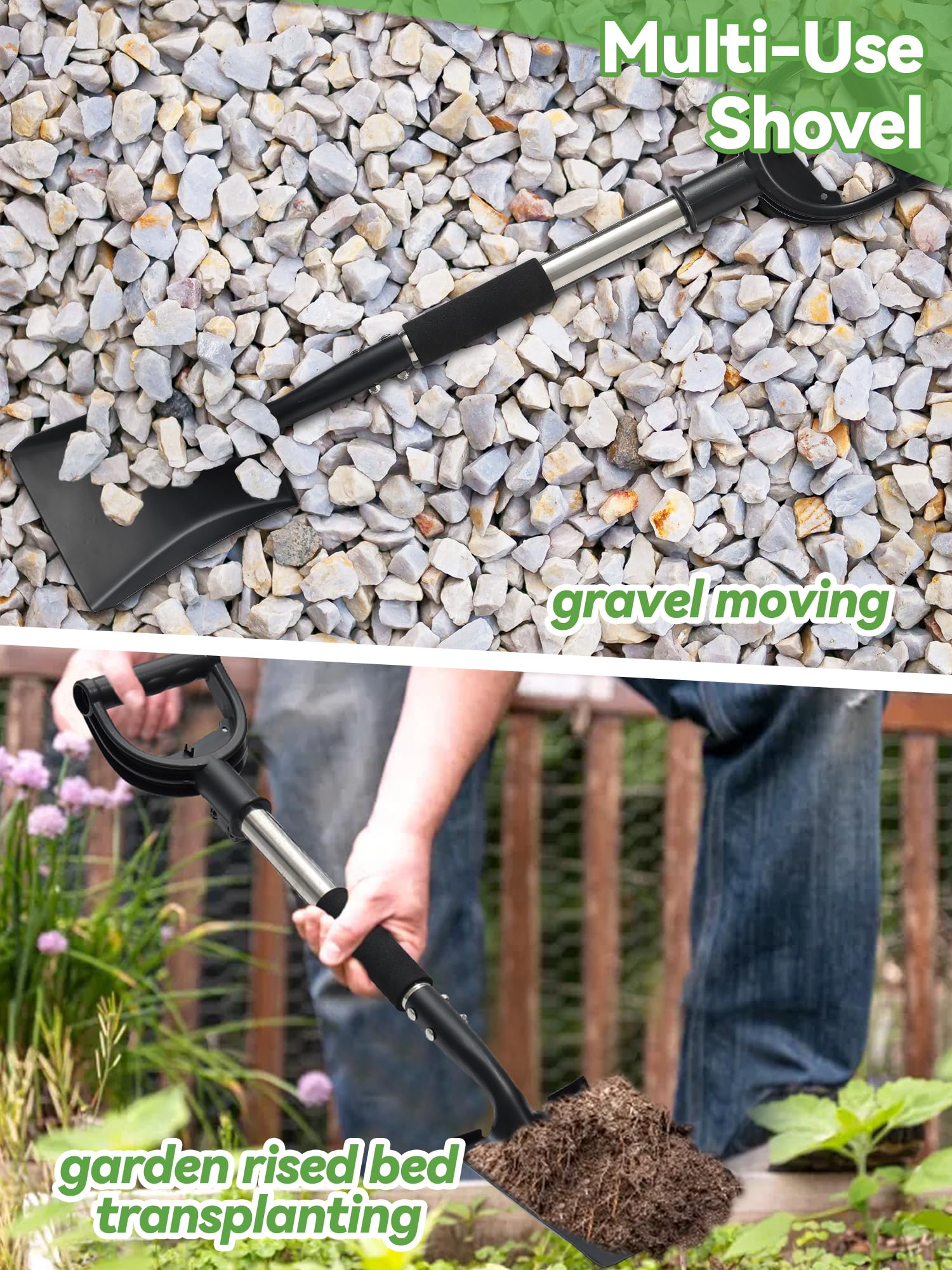 Snapklik.com : Shovel, Garden Shovels For Transferring, 31” Flat Square ...