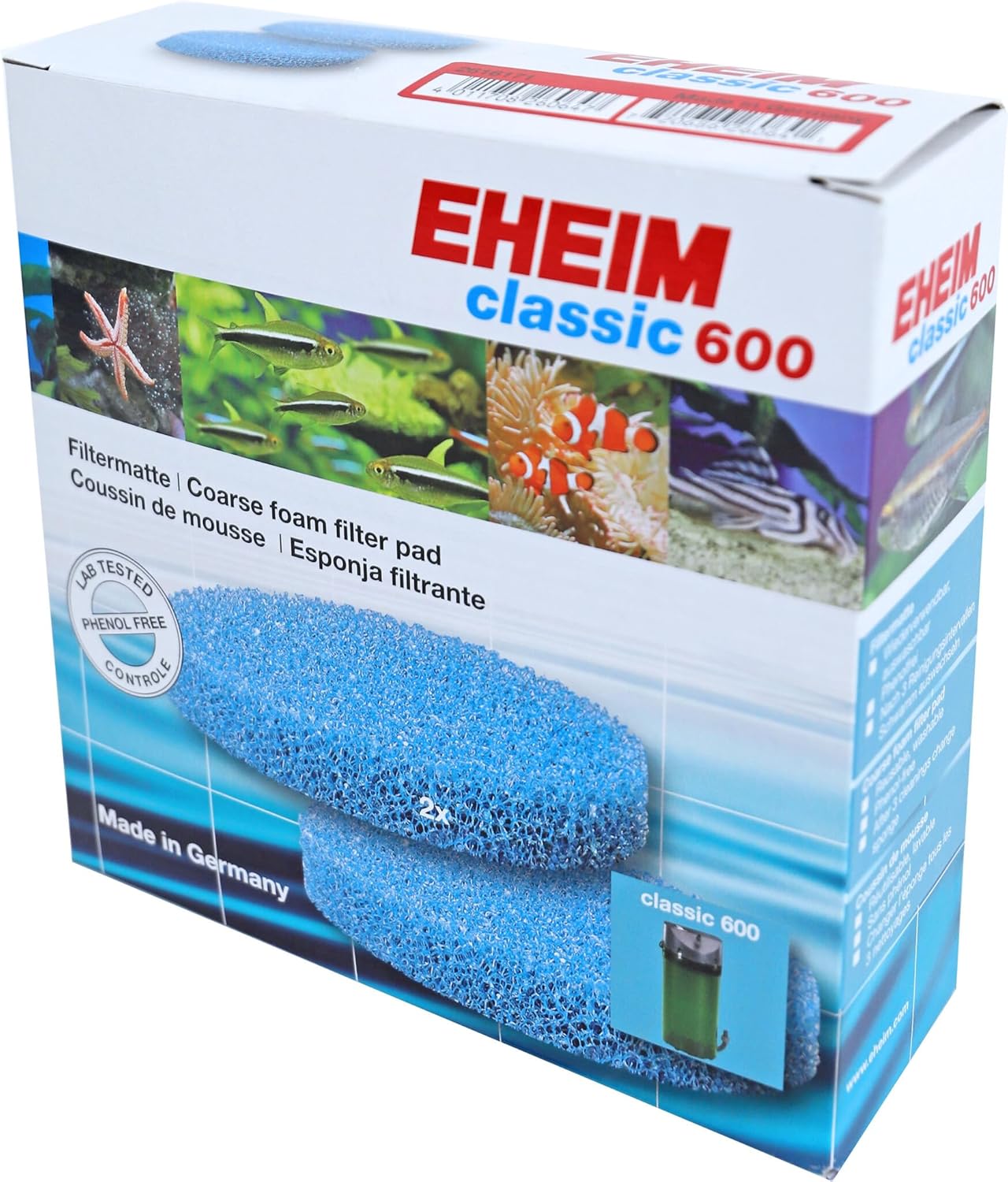 EHEIM Coarse Filter Pad (Blue) for Classic External Filter 2217 (2 ...